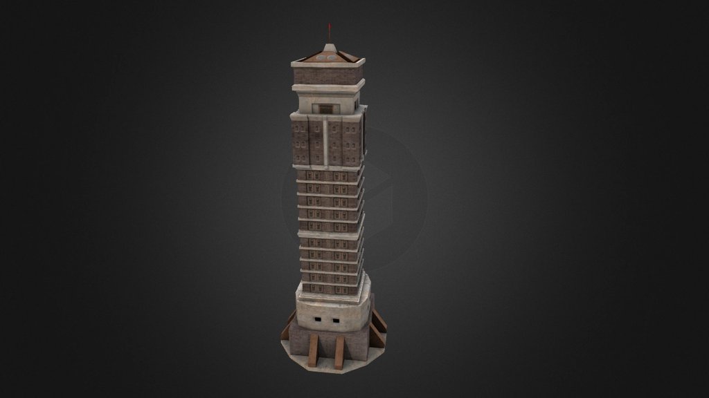 Small Brick Building - 3D model by jrs100000 [62b7ca5] - Sketchfab