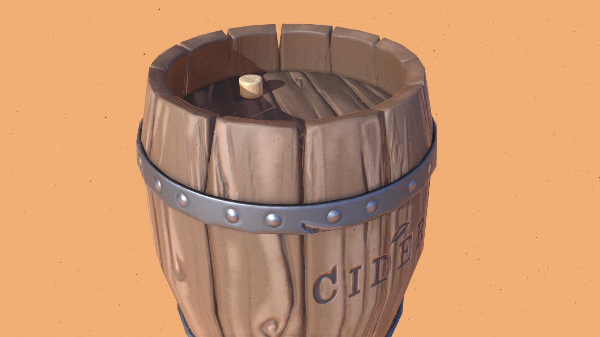 Stylized barrel - 3D model by Vassa_cactus [62be7a9] - Sketchfab