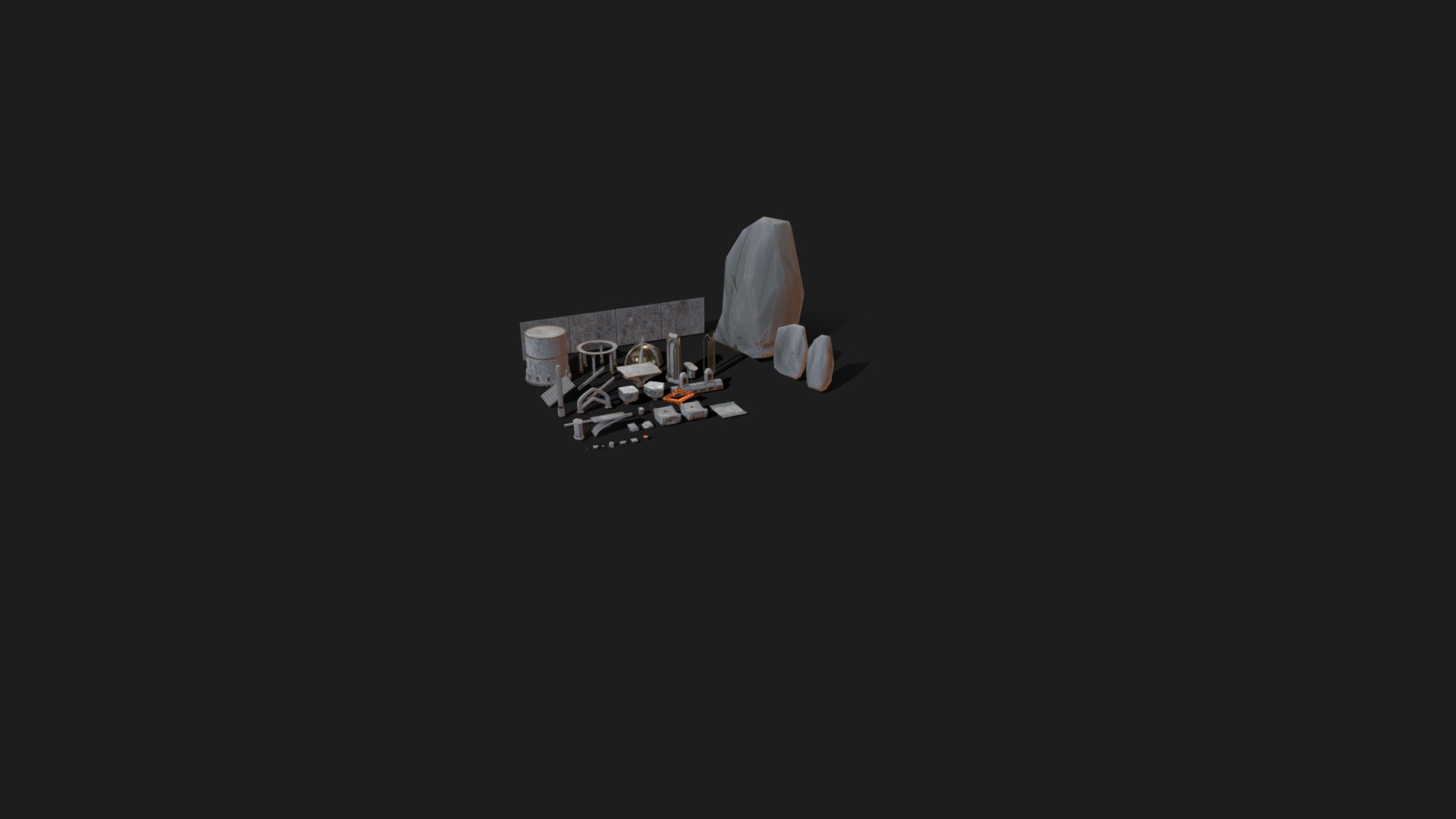 Stone Arena Asset Pack - 3D model by DanJolleyArt [62bfc3c] - Sketchfab