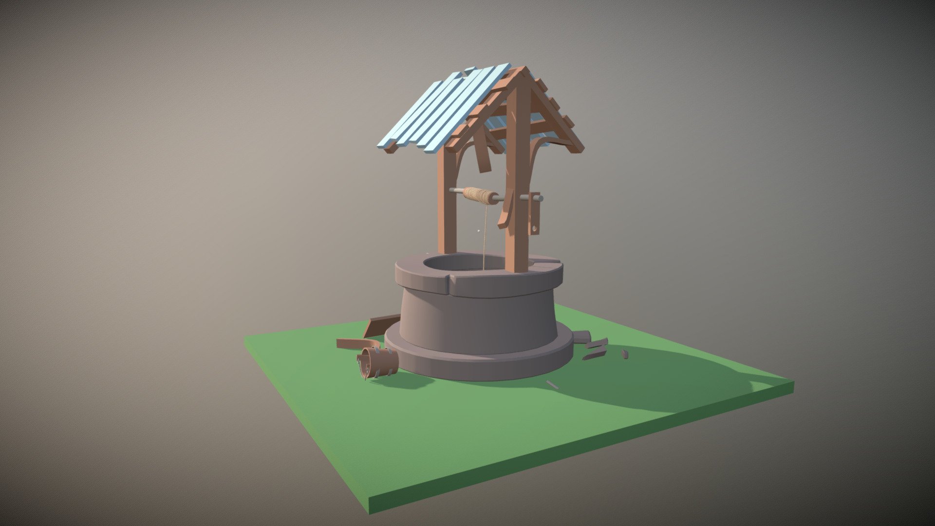 Broken Well - 3D model by AndreyErmoshin [62c2965] - Sketchfab