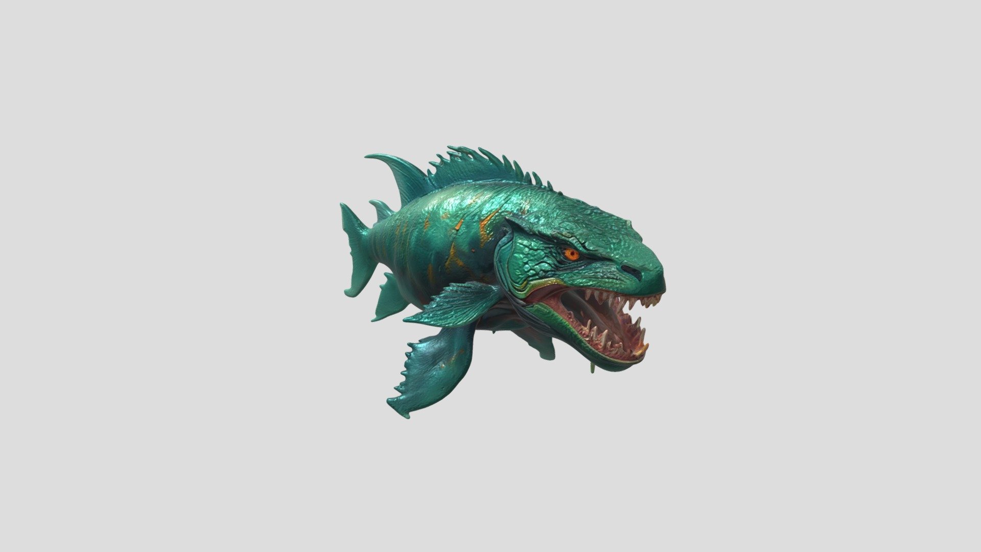 Terrible Cyan fish - Download Free 3D model by r.e.h.c (@by.r.e.h.c ...