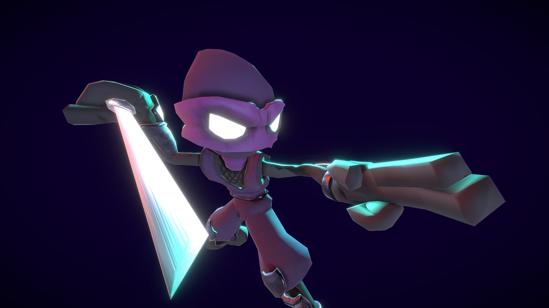 Cartoon ninja - 3D model by Magnaomega [62c3d73] - Sketchfab