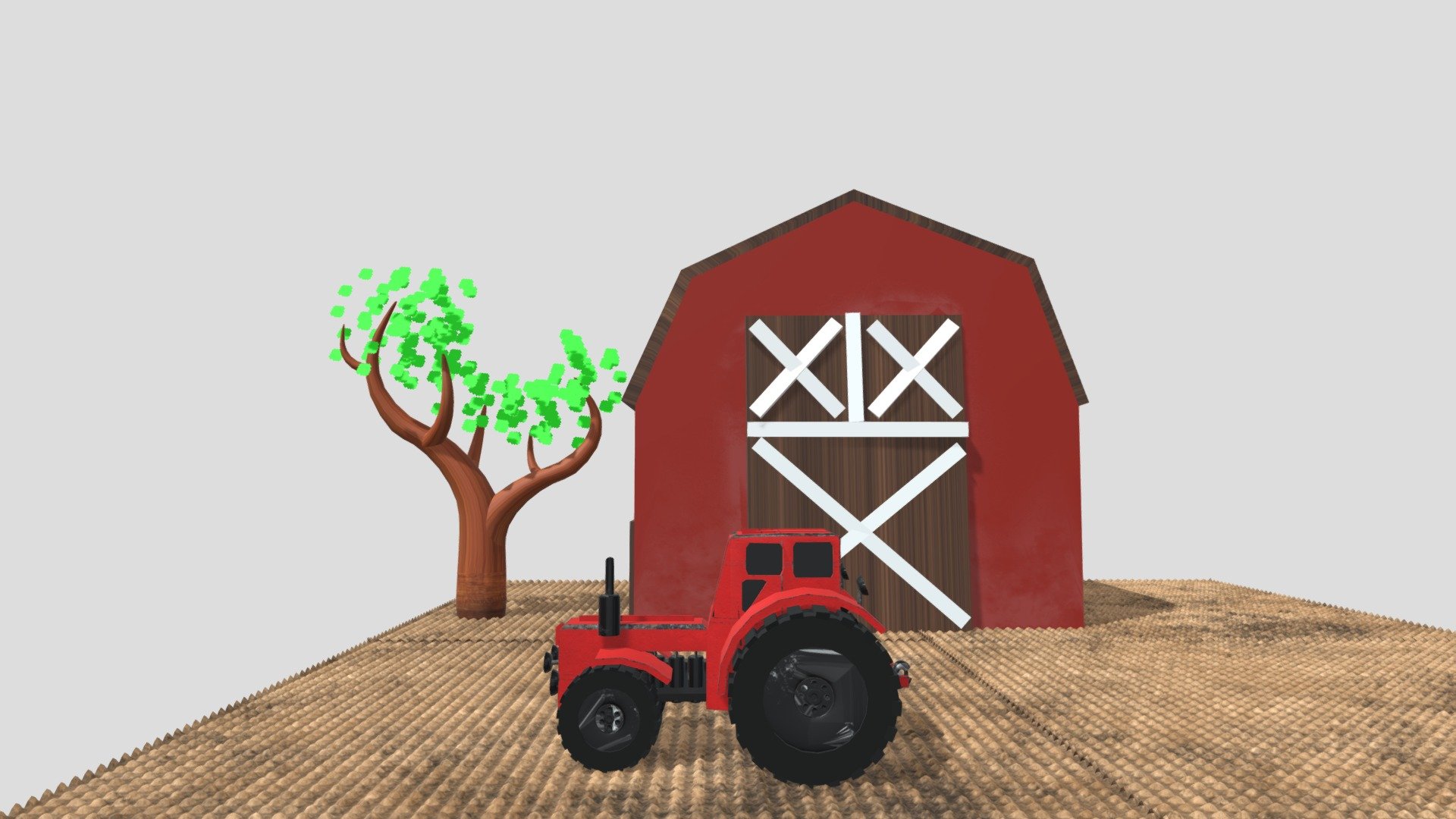 Tractor Scene - Download Free 3D model by phoenix_russell [62c5169 ...