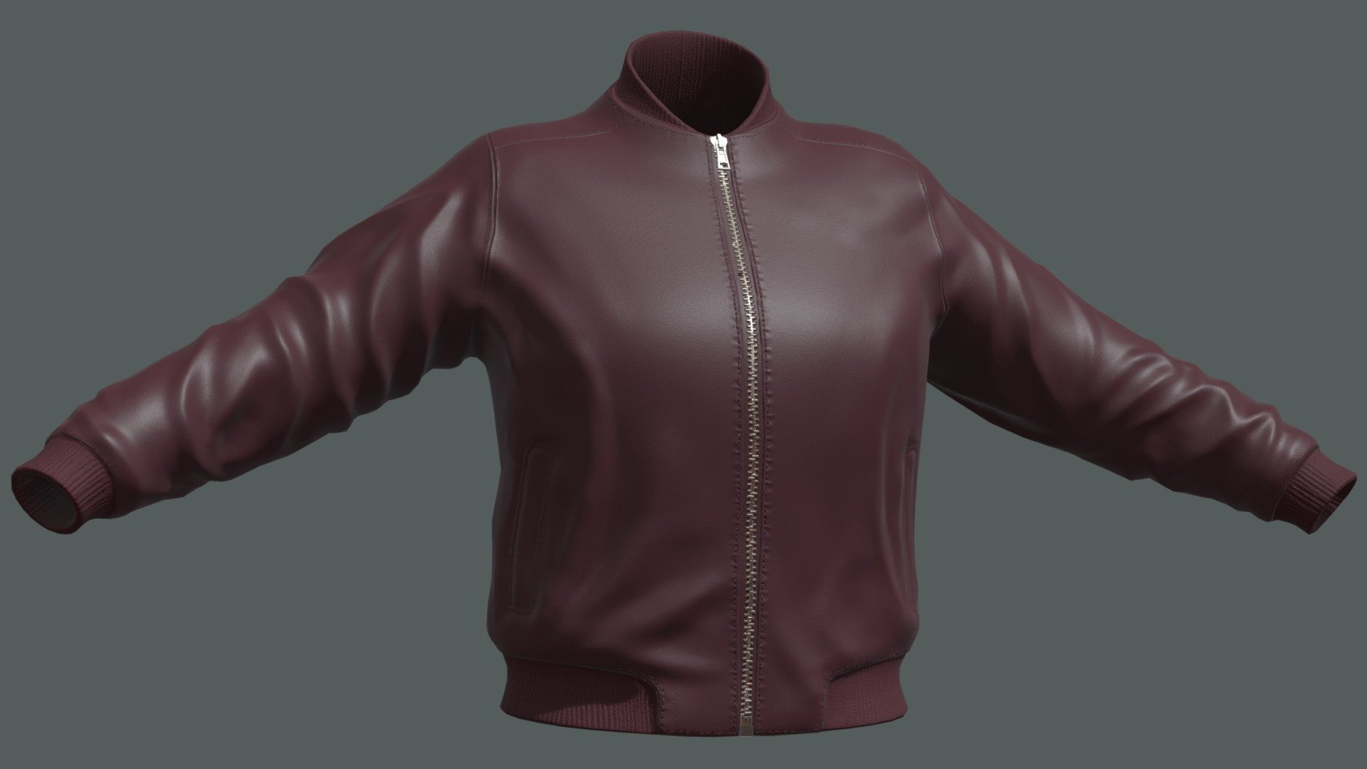 Maroon Leather Jacket - 3D model by kmkeely [62c51b4] - Sketchfab
