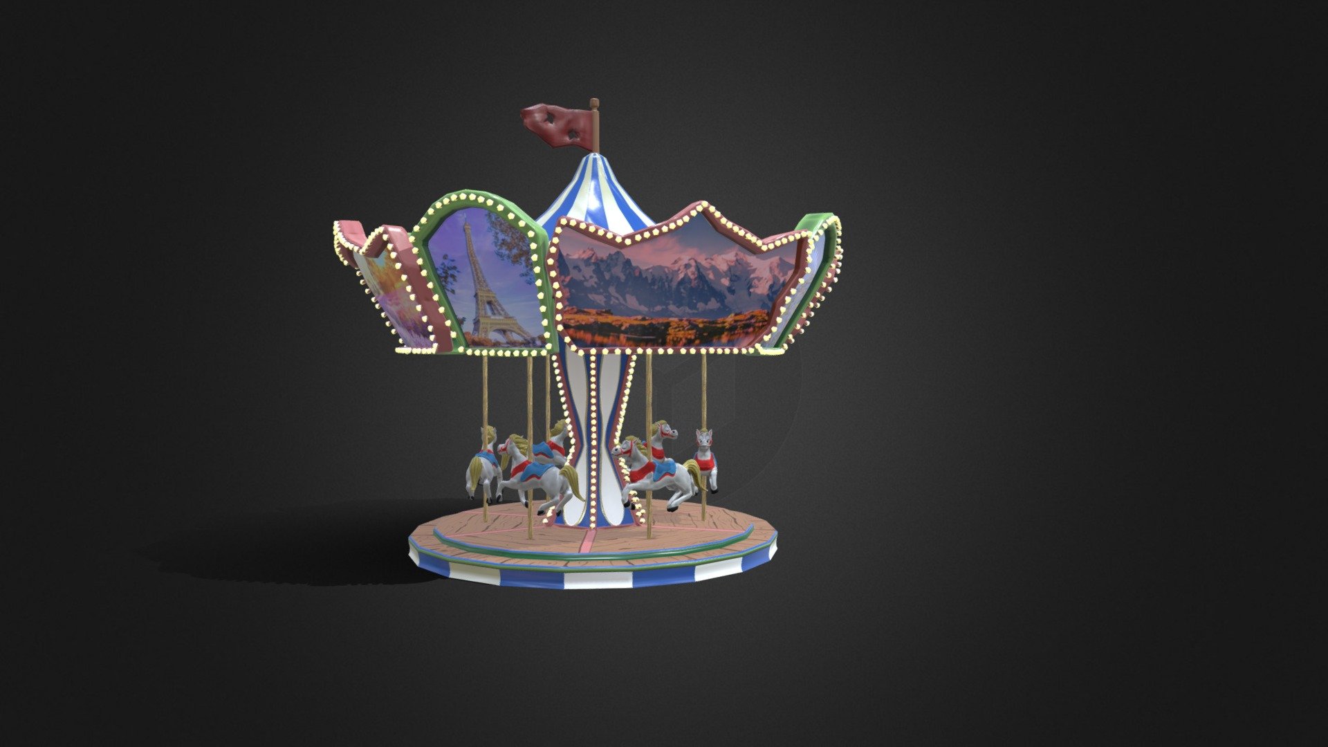 Carousel - Buy Royalty Free 3D model by Xneysi [62c9101] - Sketchfab Store