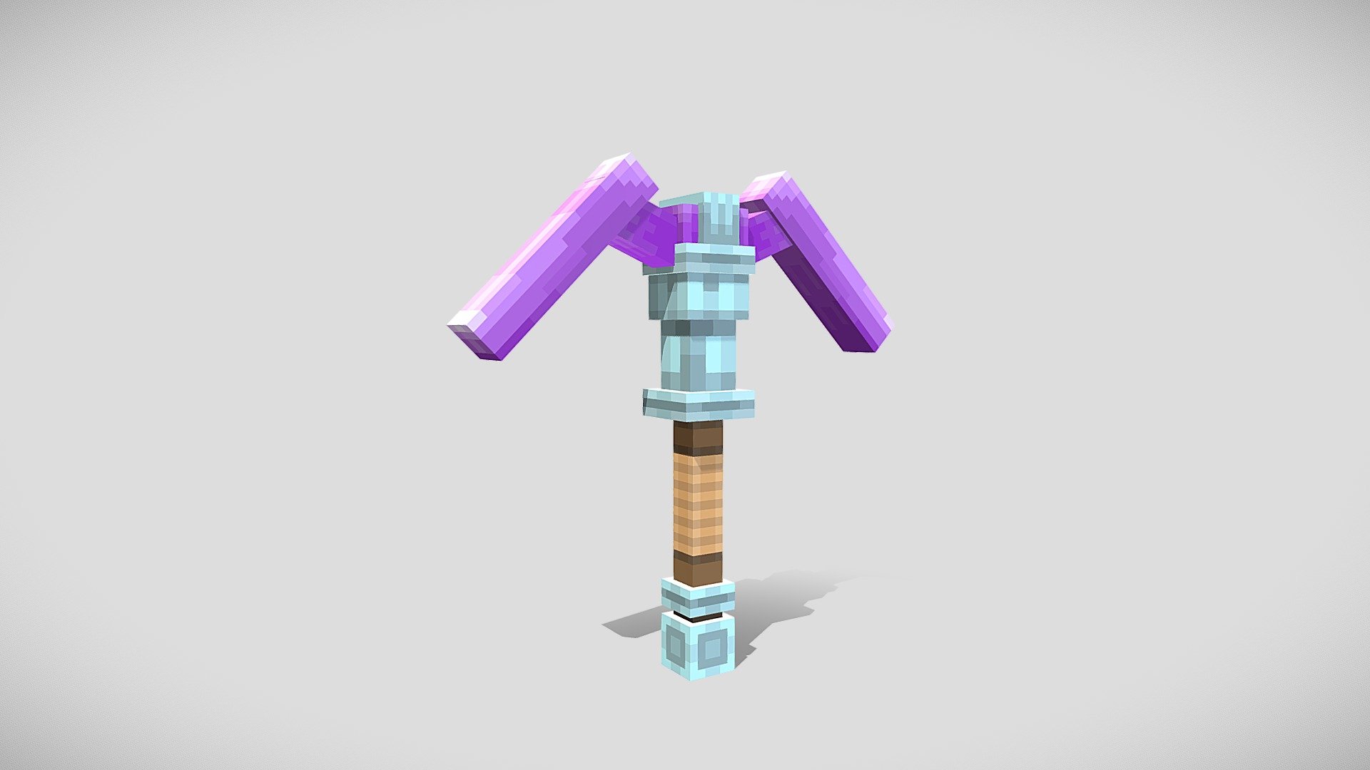 Amethyst Pickaxe - 3D model by Chamshine (@1071253832) [62cb3a2 ...