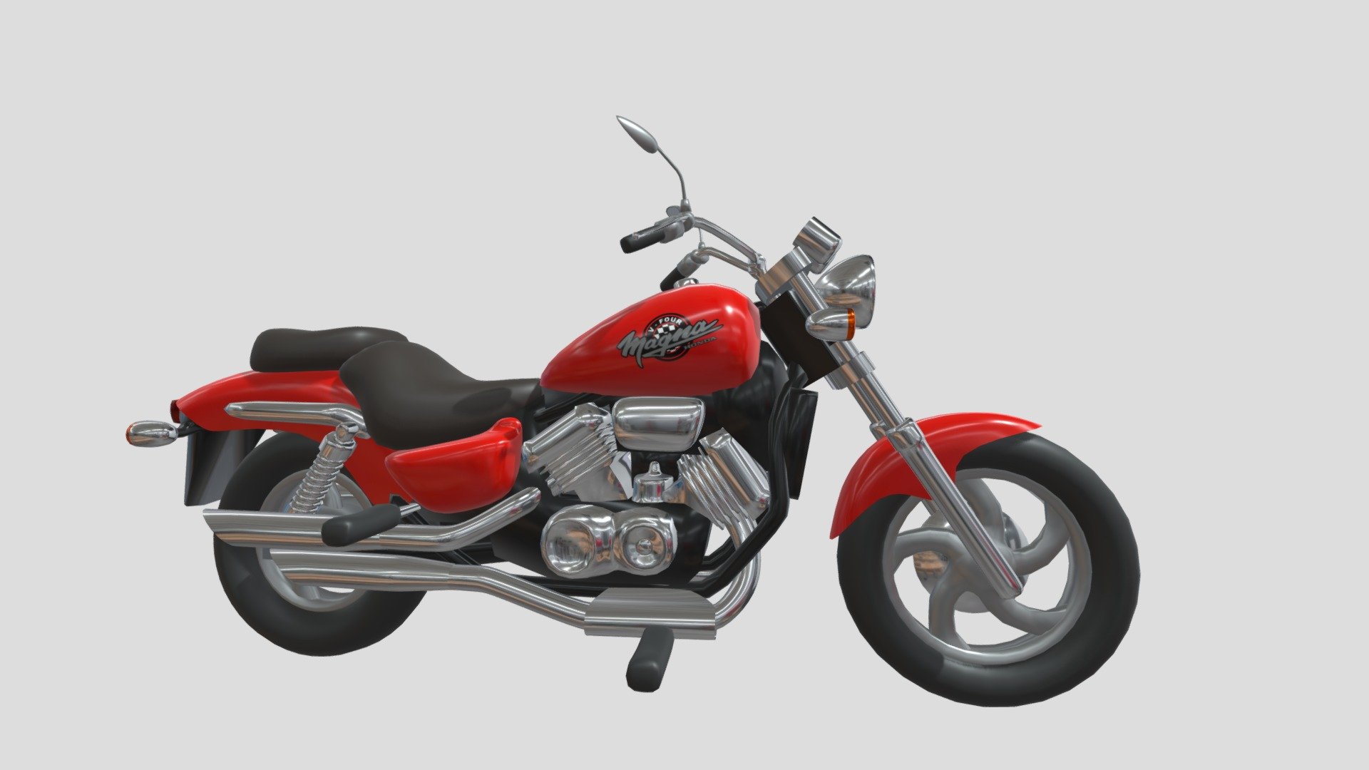 Honda Magna 750cc - Download Free 3D model by 62thman [62d2d4f] - Sketchfab
