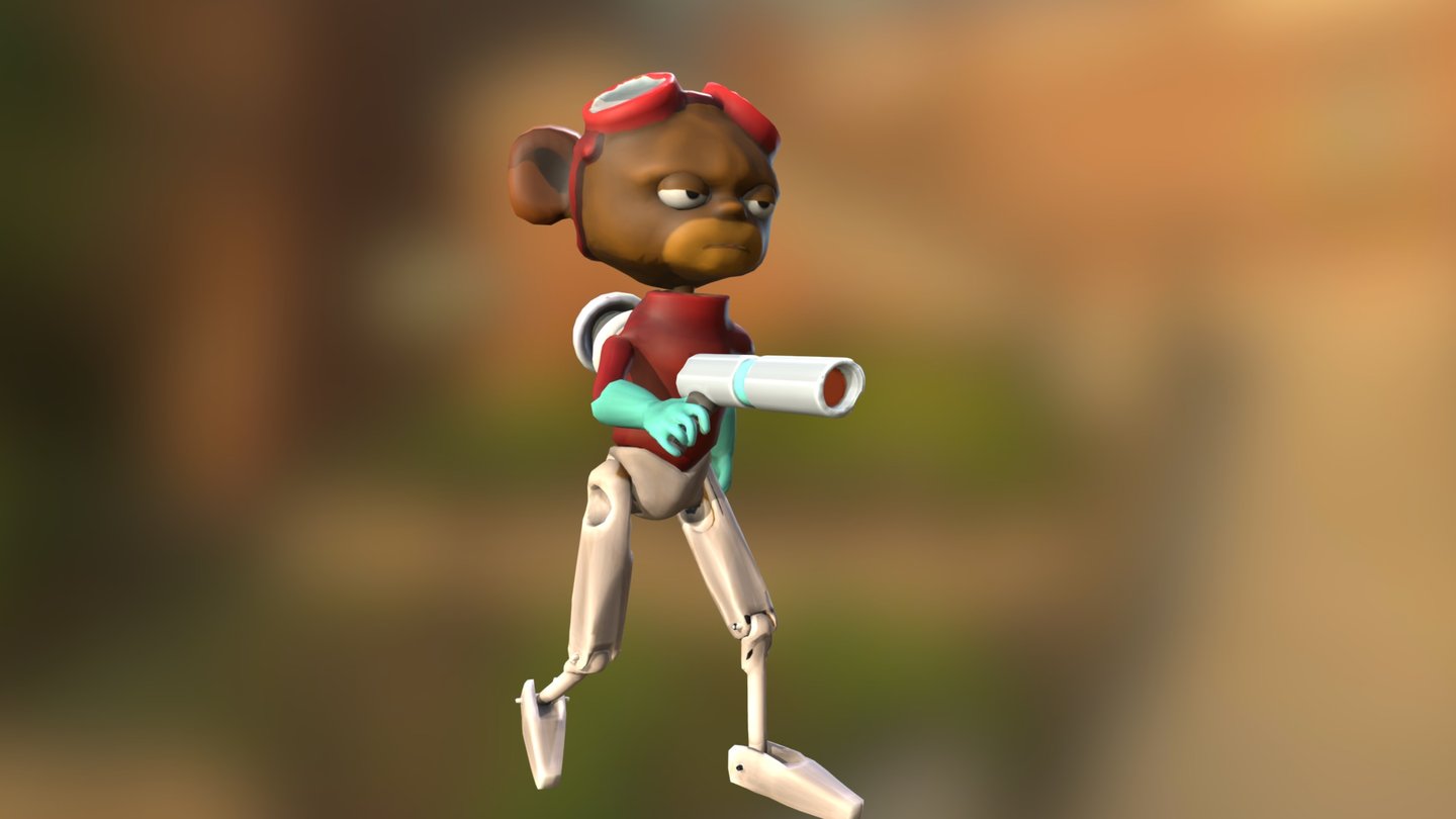 Cyborg Mouse Walk with Gun - 3D model by volkanongun [62d6d4b] - Sketchfab