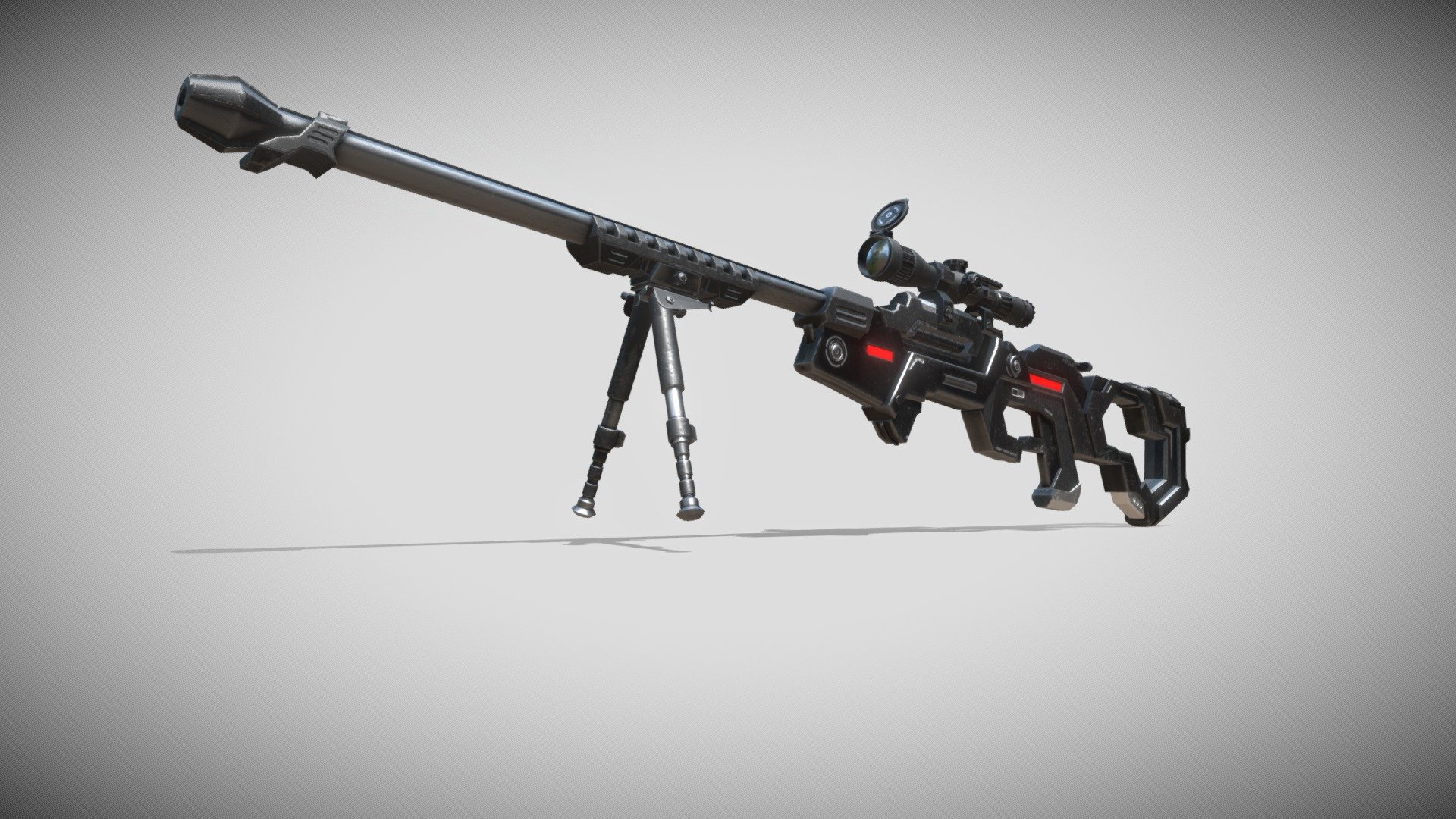 Sci-fi sniper rifle X-22 - Download Free 3D model by Warhog 3D ...