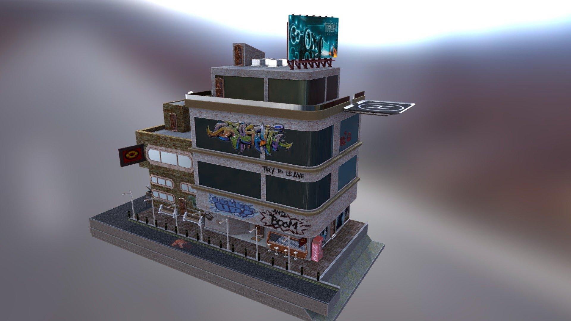 Cyberpunk Environment - 3D model by reconcloneaijh [62d819d] - Sketchfab