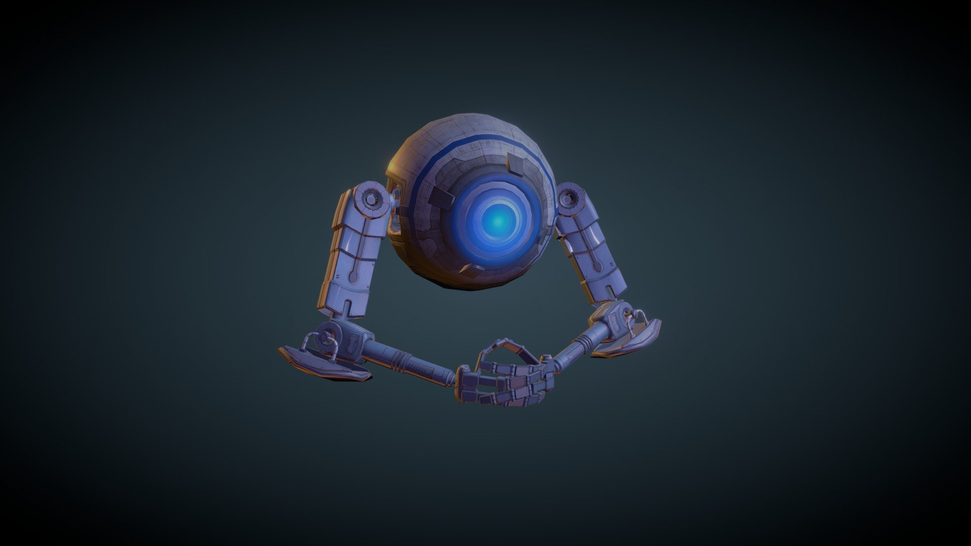 Sphere Bot - Blue - 3D model by Marc Wheeler (@mw3dart) [62da434 ...