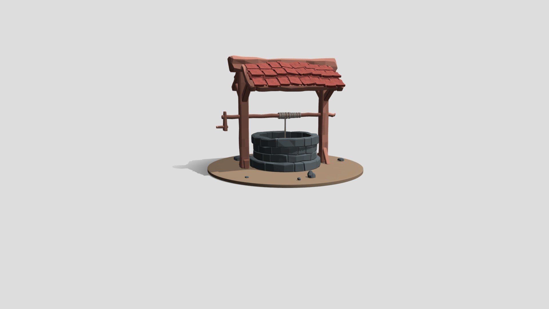 Low Poly Well | Blender 2.9 - 3D model by ihsanartz [62dadb9] - Sketchfab