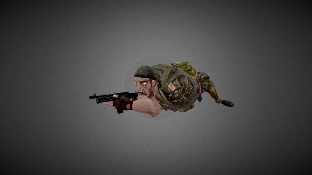 Pose Laying Shoot With Big Gun Final - 3D model by BeyondMotion ...
