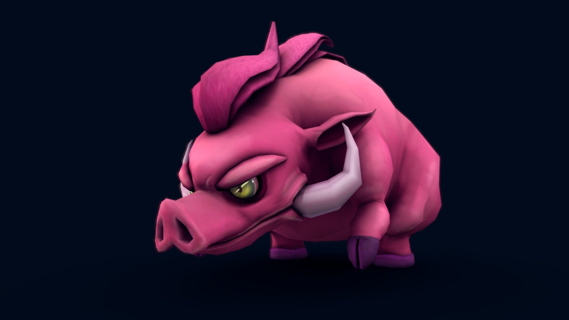 Pig Creature Enemy / Game Art - 3D model by Natgica [62e5e3c] - Sketchfab
