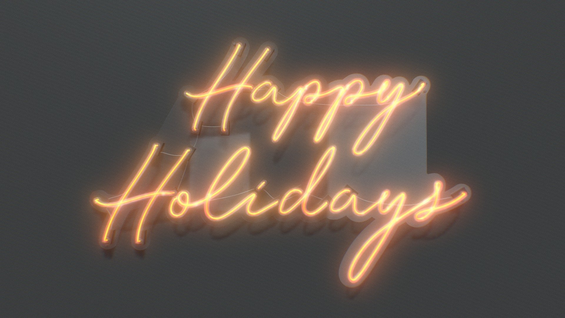 Happy Holidays - Neon Sign - Buy Royalty Free 3D model by NEONPLEX ...