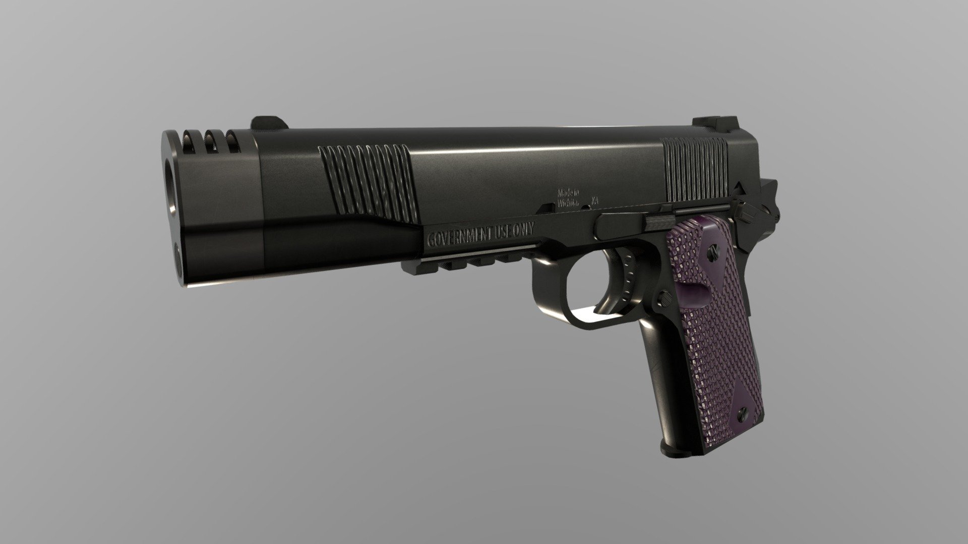 Modern "Tactical" 1911 - 3D model by TestoTesta [62e8a74] - Sketchfab