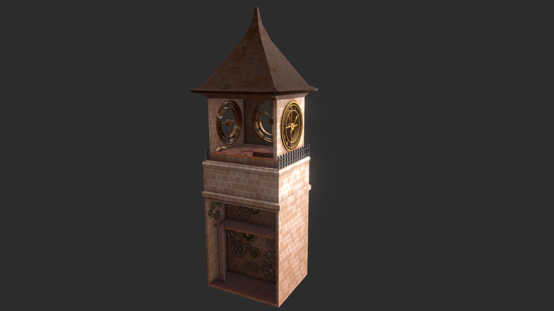 Clocktower - 3D model by Alice (@Alicja_Szulc) [62eba0b] - Sketchfab