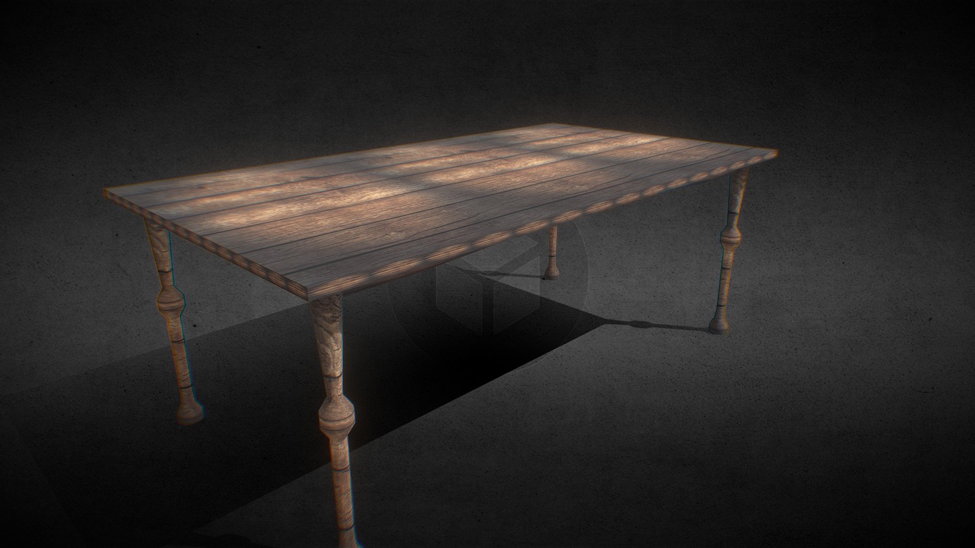 Game Ready Rustic Table - Download Free 3D model by OmegaRedZA [62ec03b ...
