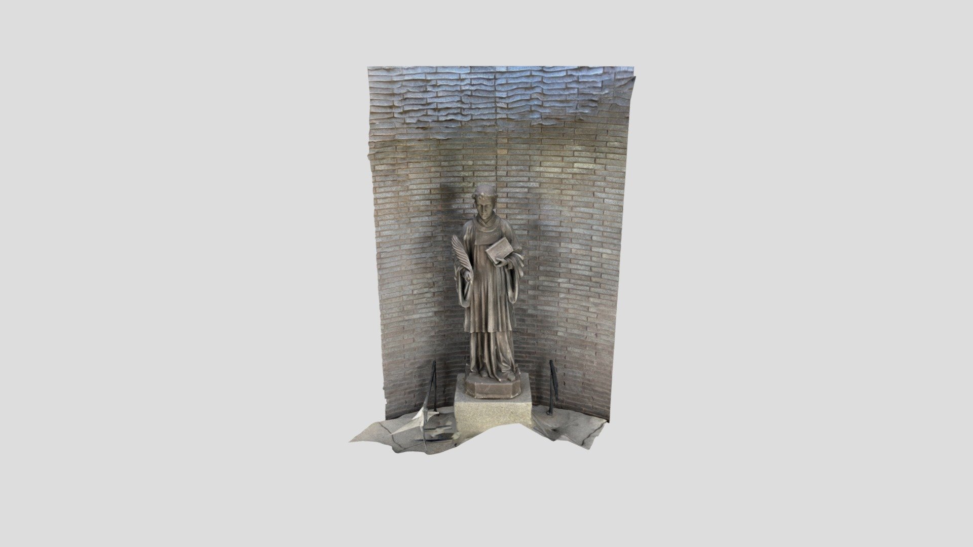 Sculpture of a saint of libraries - Download Free 3D model by ...