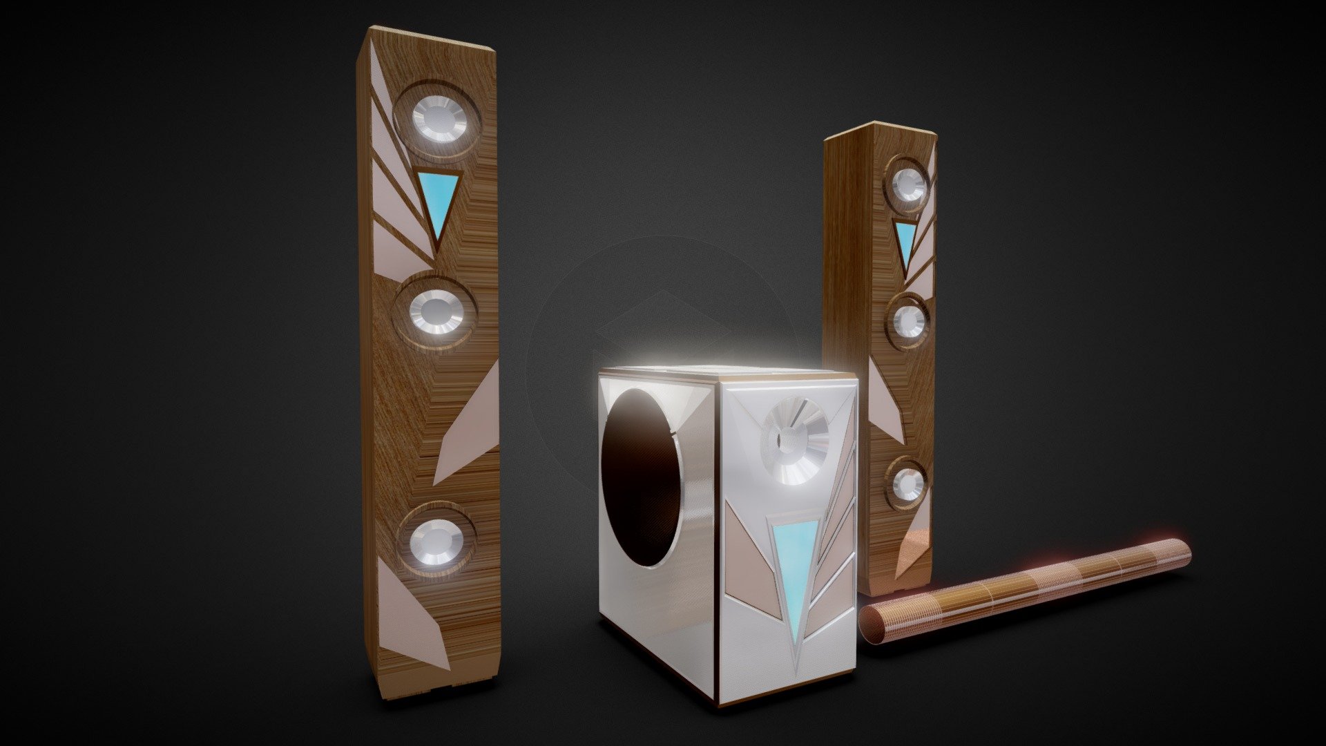 TOWER SPEAKER 3D MODEL - Download Free 3D model by ammartiger [62f55fd ...