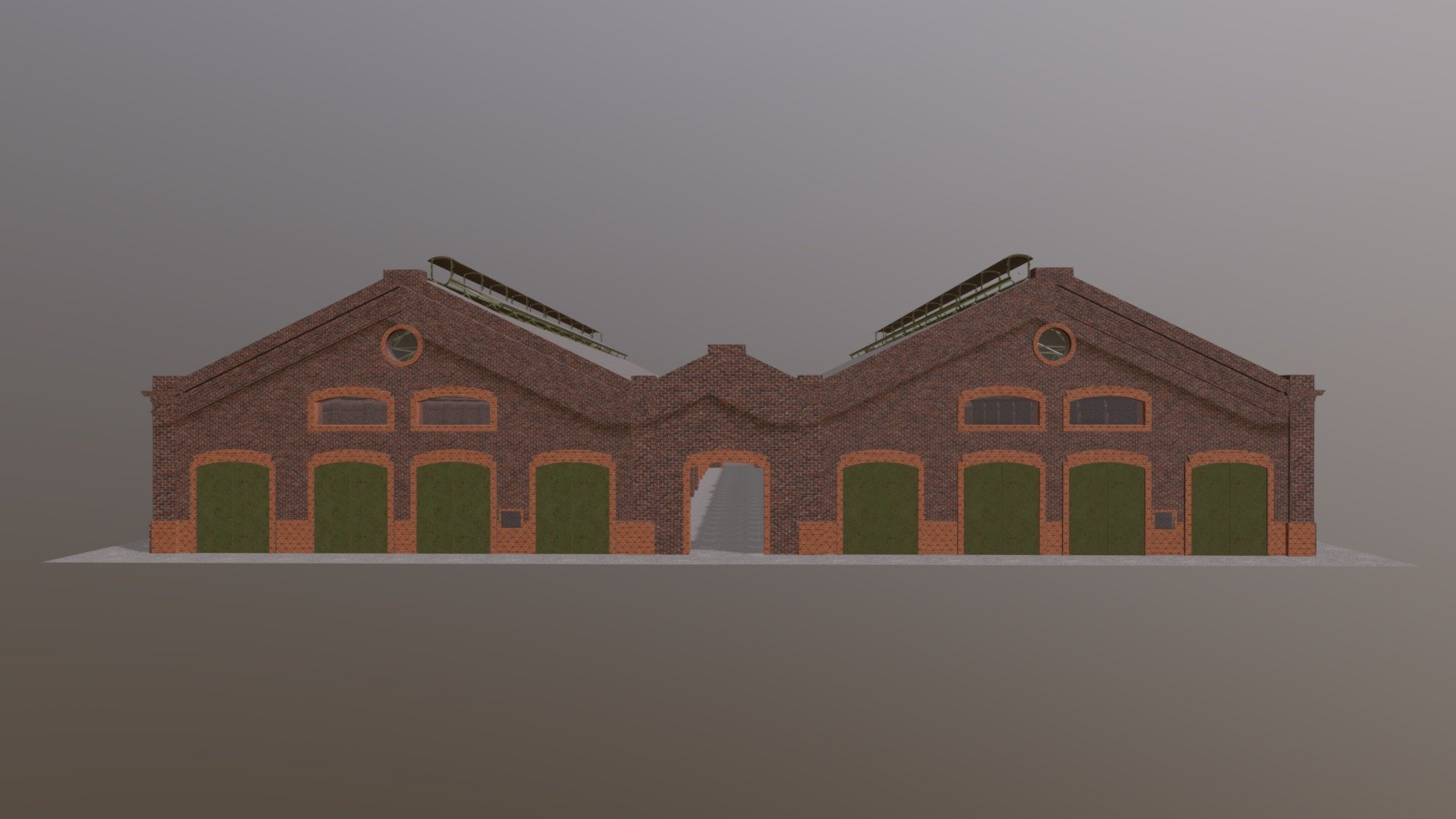 Warehouse double building. Victorian era. - Buy Royalty Free 3D model ...