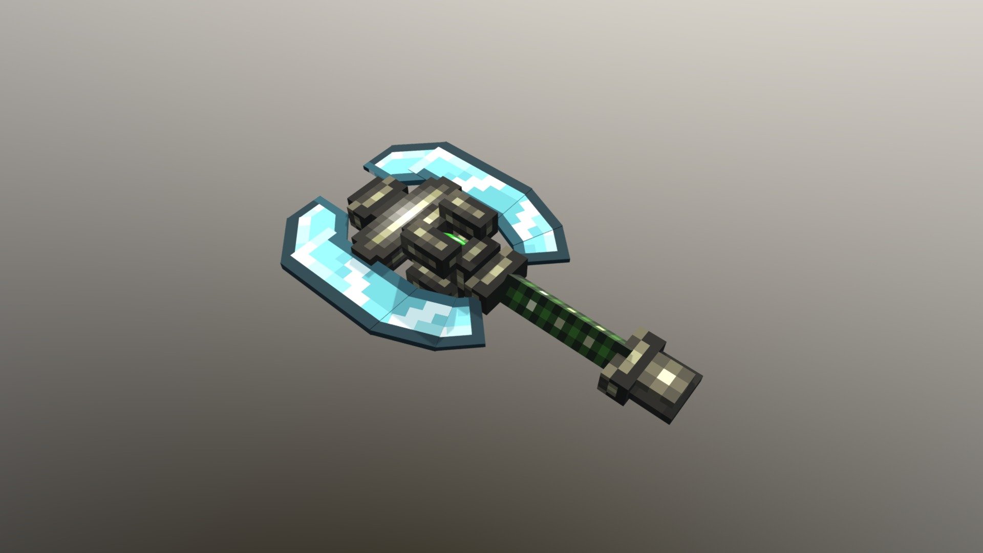 Diamond Axe - Green - 3D model by dokustash [6300feb] - Sketchfab