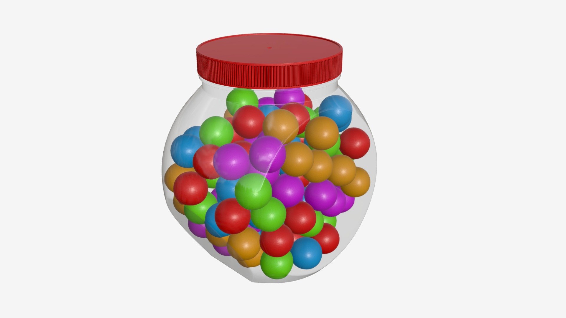 Gumballs in glass jar 01 - Buy Royalty Free 3D model by HQ3DMOD ...