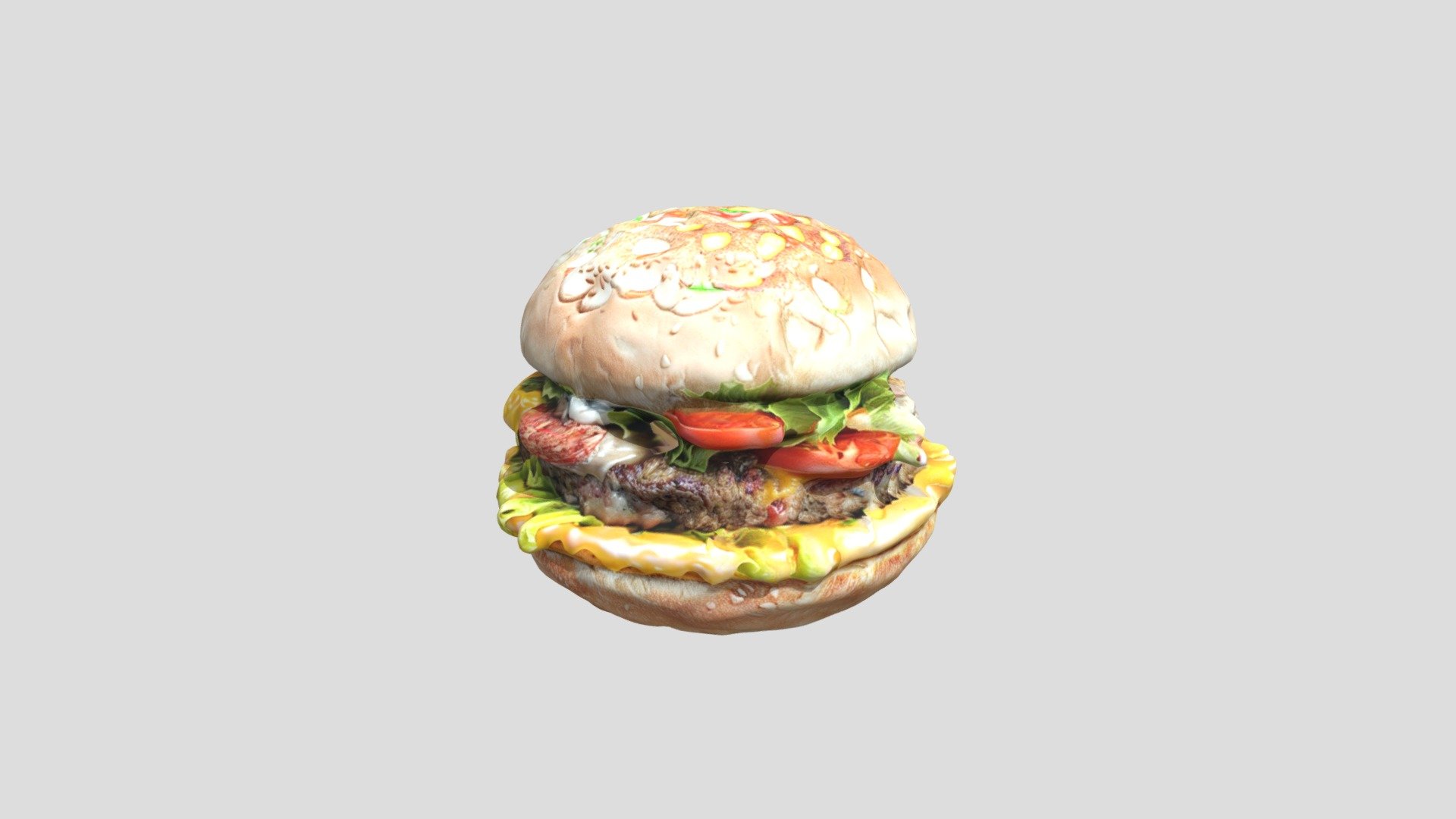 hamburger very-detailed - Download Free 3D model by BabaKlavo [6303035 ...
