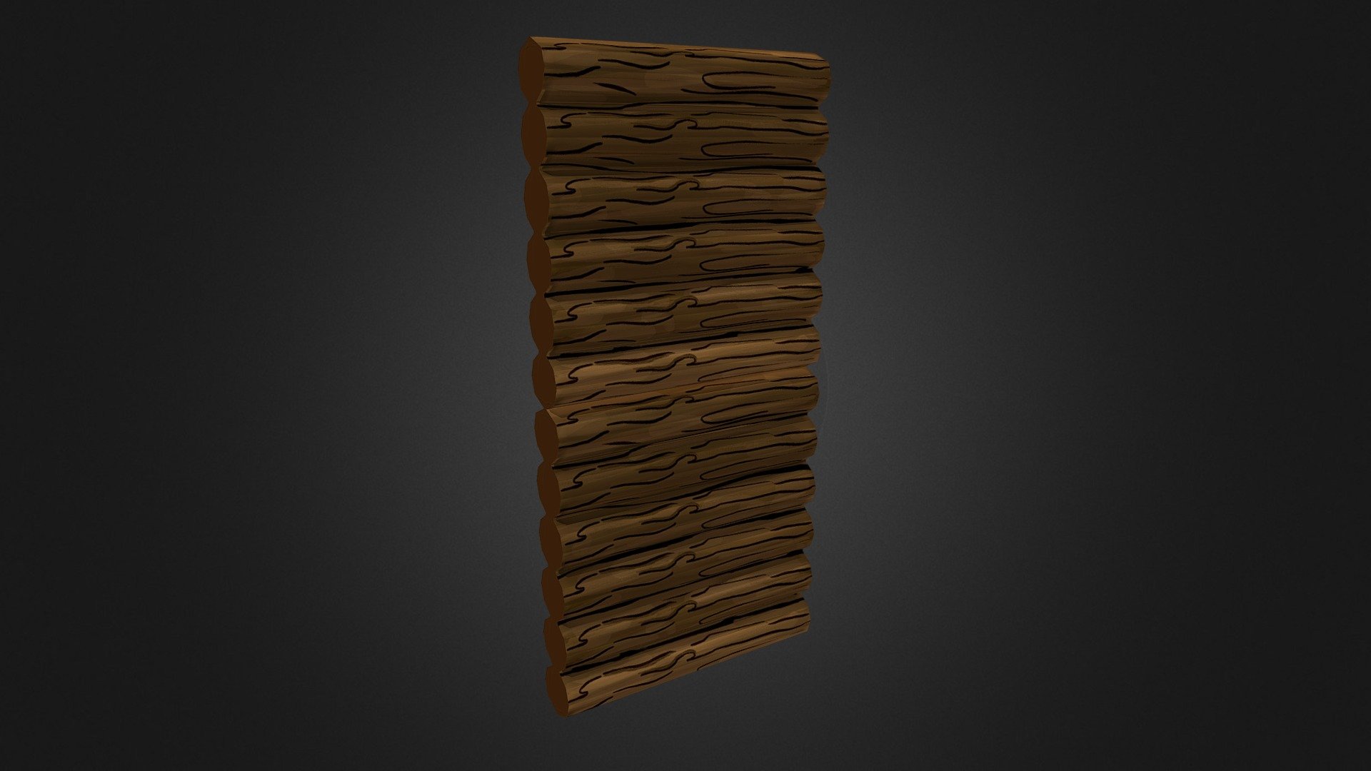 Hand-Painted Log Cabin Wall - 3D model by benmitchell (@DarkHydra11 ...