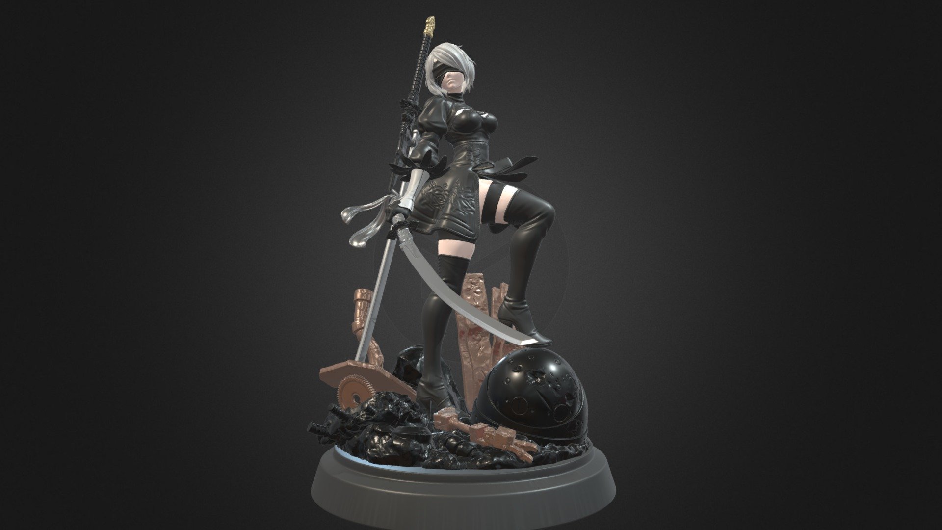 2B - NieR Automata - Buy Royalty Free 3D model by leijiaoshou [6303f99] - Sketchfab Store