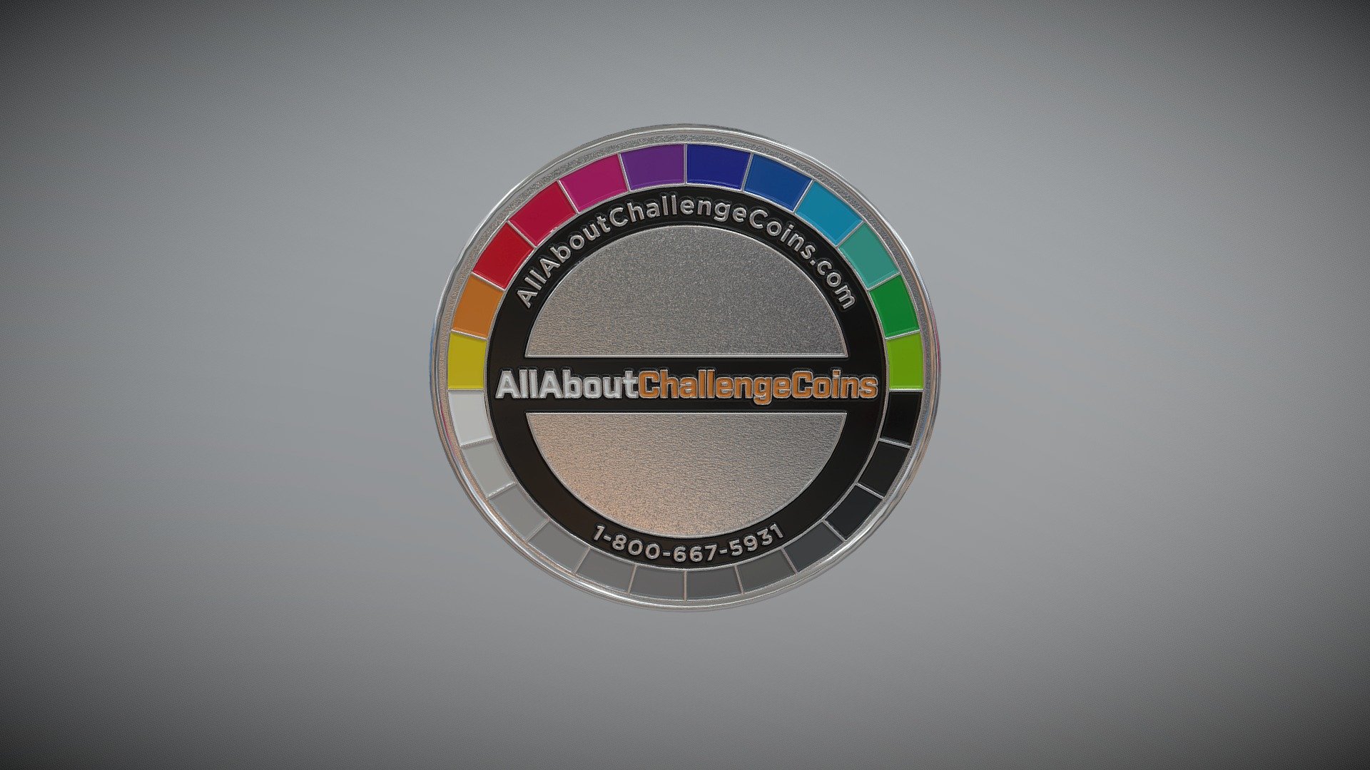 High Polished Silver Custom Challenge Coin - 3D model by All About ...