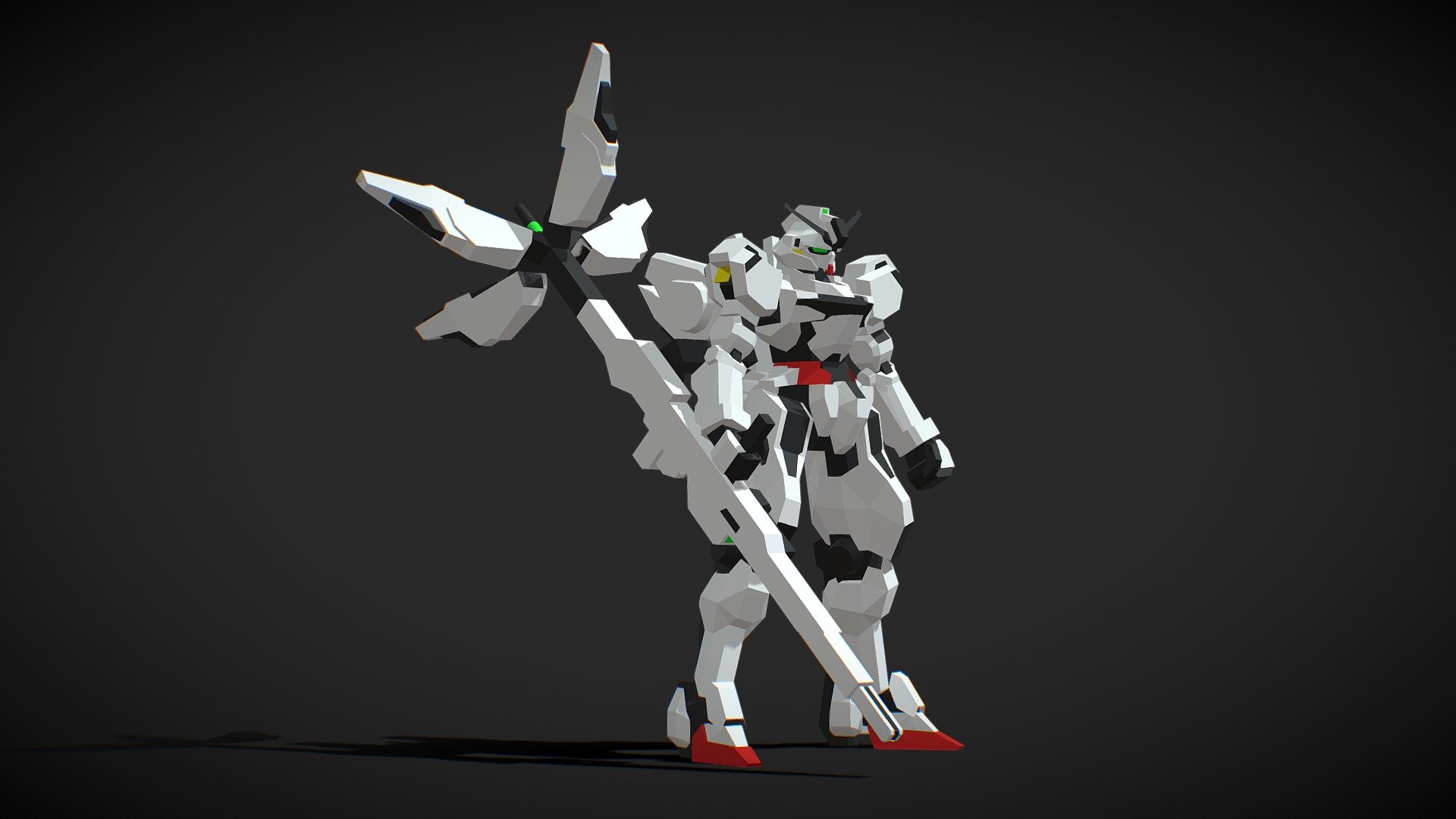 Gundam Calibarn Low Poly By Toscraft - 3D model by toscraft [6309ffa ...