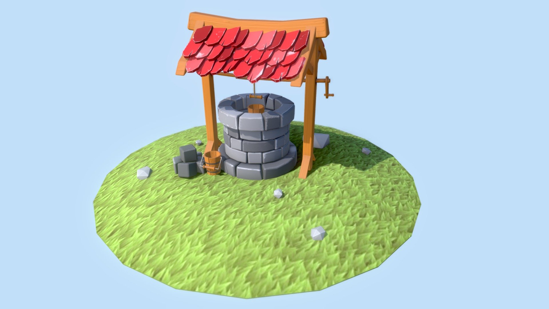 Stylized Well Scene - Download Free 3D model by Discover (@Discovered ...