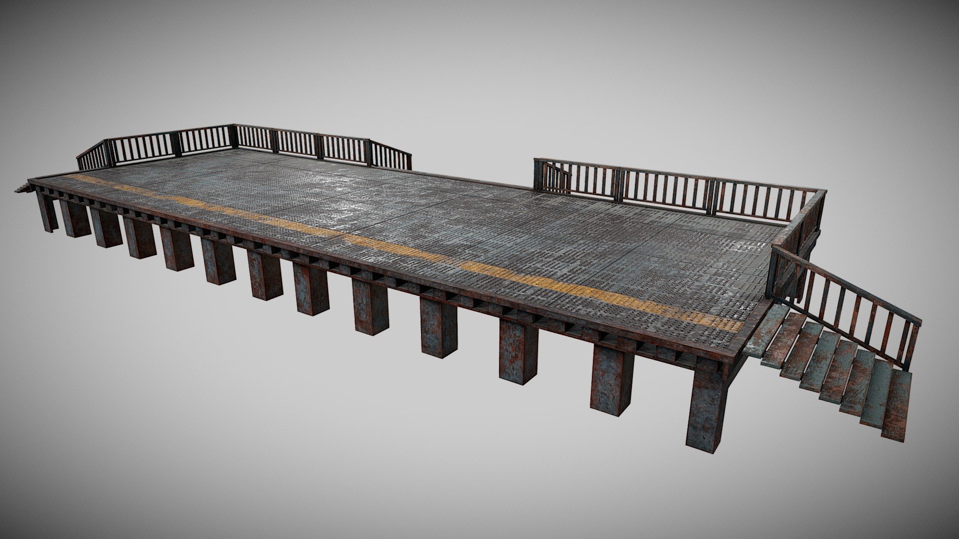 Iron railway platforms - Buy Royalty Free 3D model by distant_voices ...