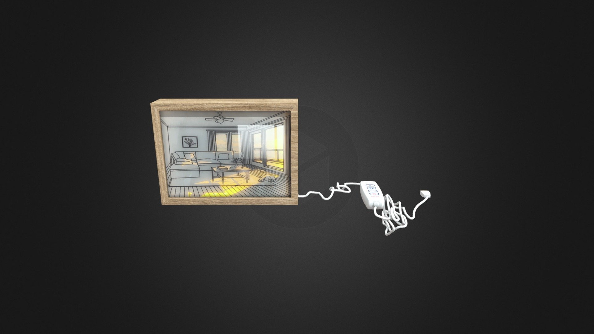 Glowing Frame Light - 3D model by Nofil.Khan [6311301] - Sketchfab