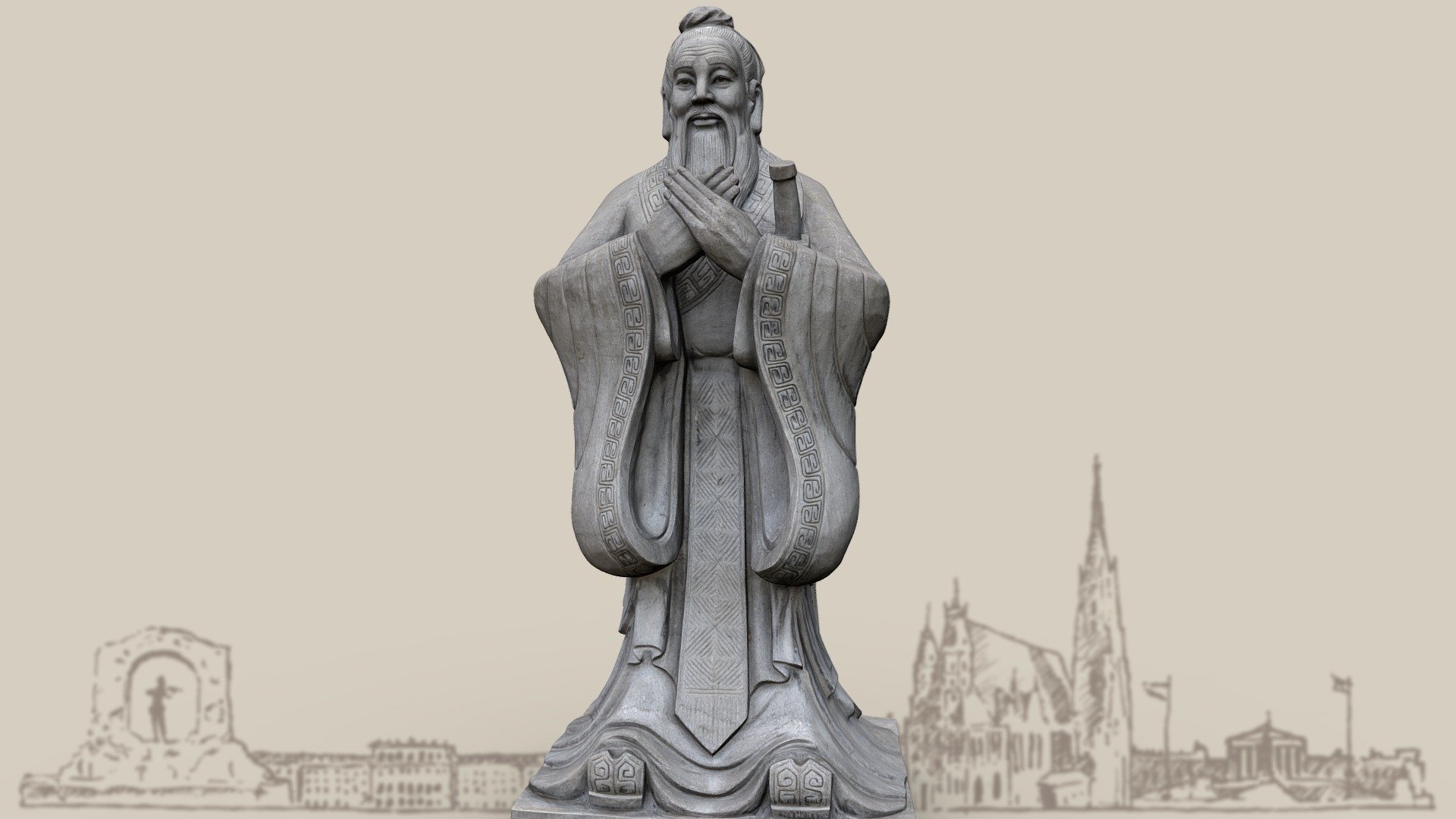 Konfuzius - 3D model by noe-3d.at (@www.noe-3d.at) [6314f78] - Sketchfab