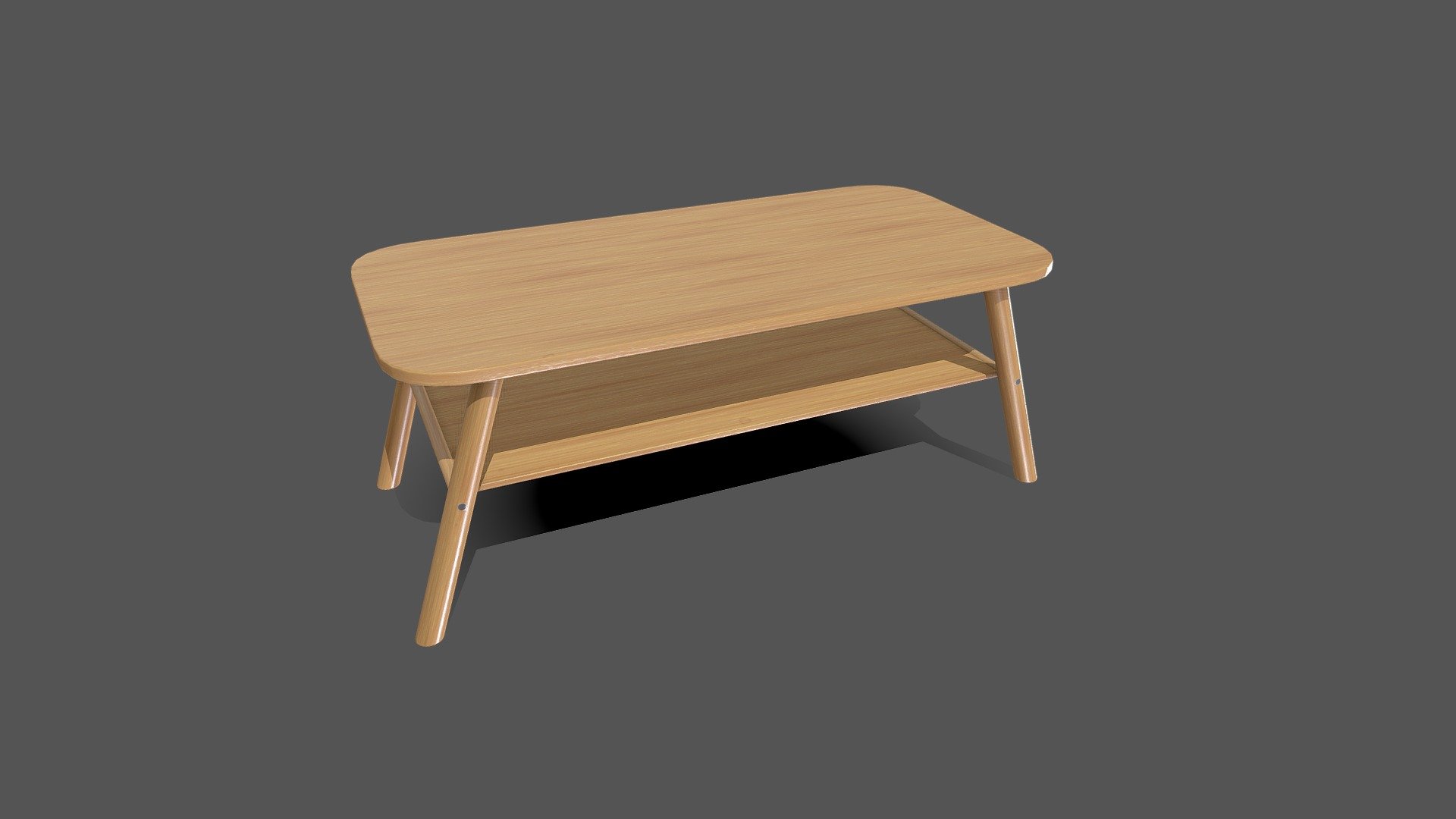 Simple Wooden Coffee Table - Download Free 3D model by MaX3Dd [6317f44 ...