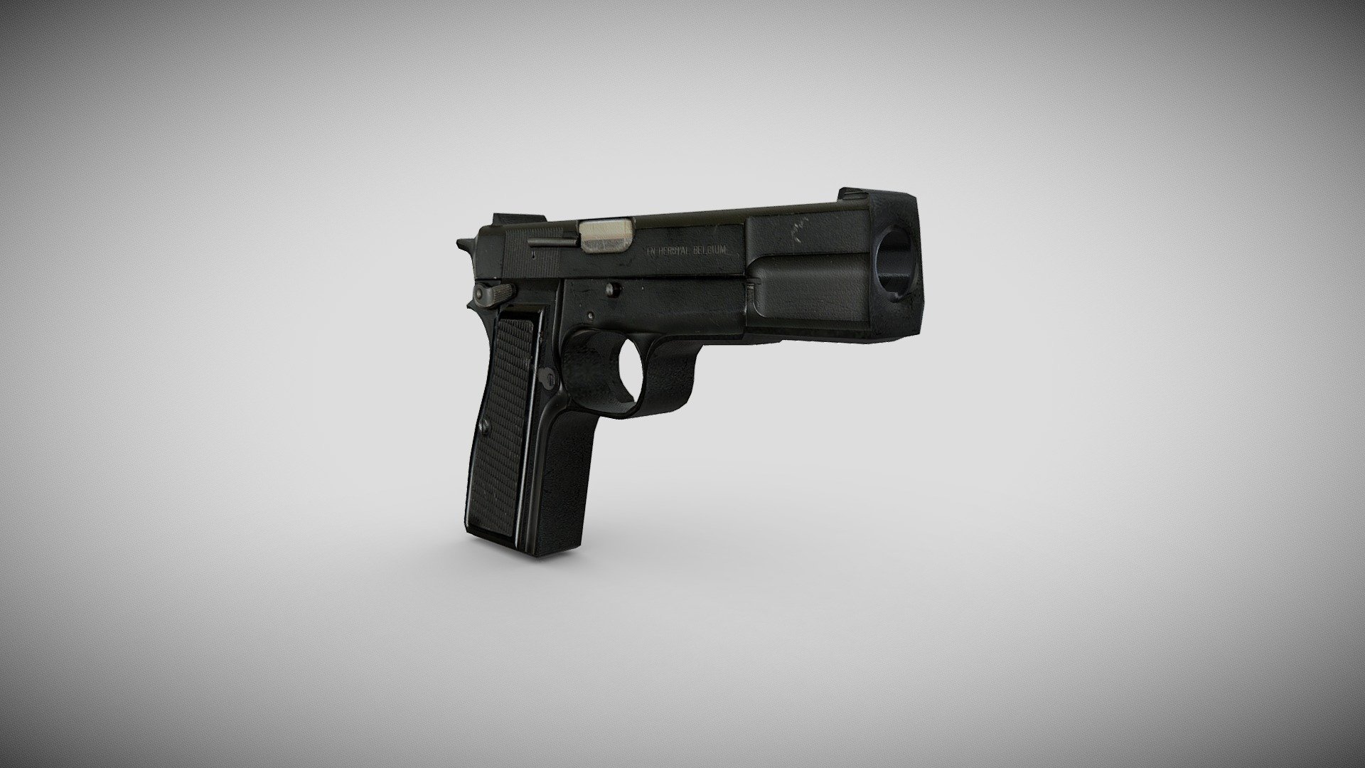 Browning Hi-Power Handgun - Download Free 3D model by dylanheyes ...