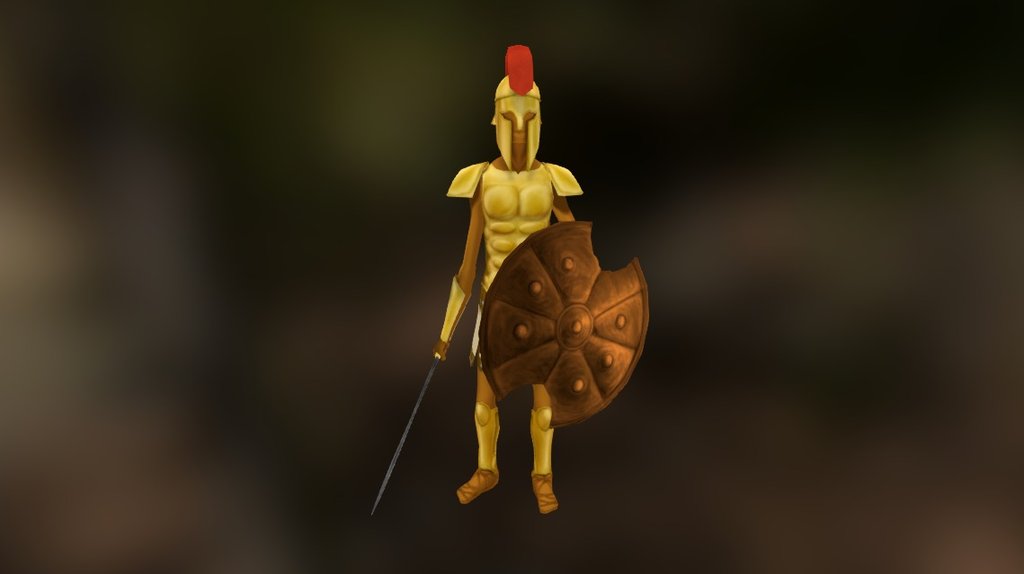 Greek Warrior - 3D model by CharlesFournier (@fournier.ch) [63195c7 ...