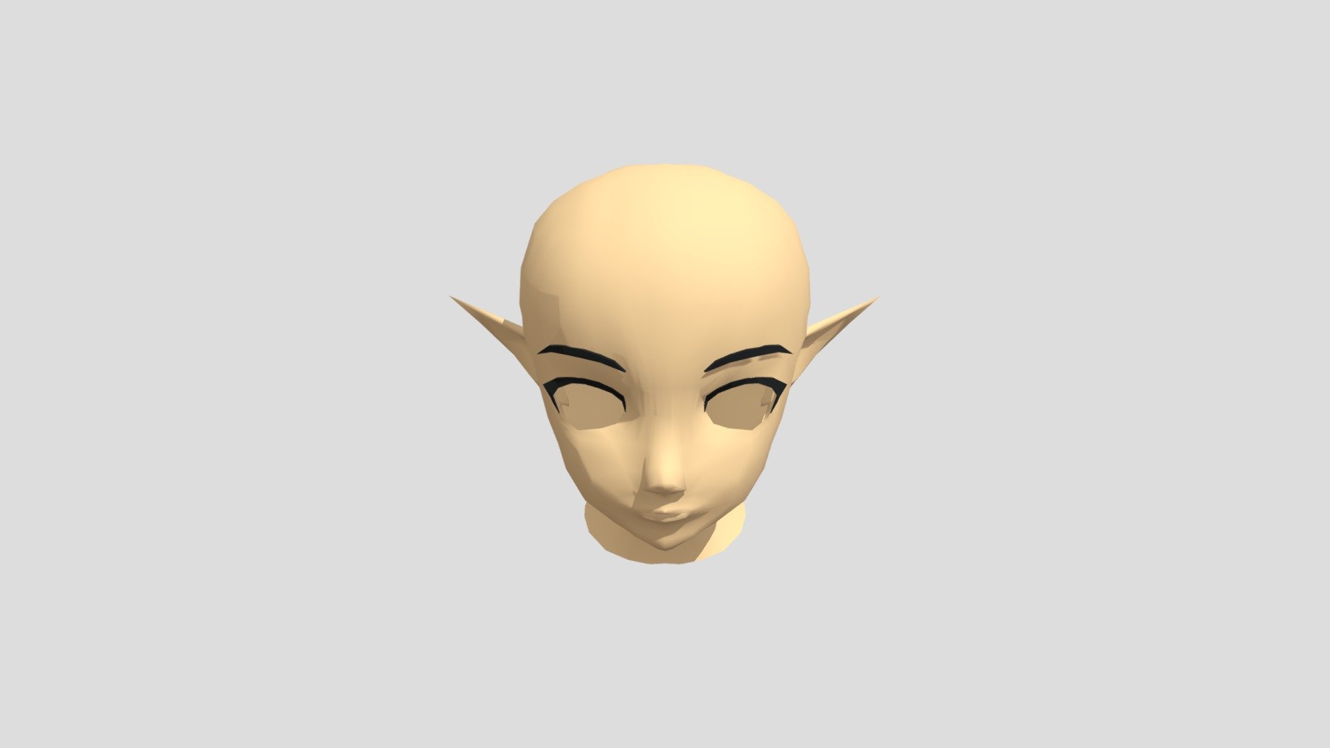 Low-poly anime elf face - Download Free 3D model by fatymazali [631a774 ...