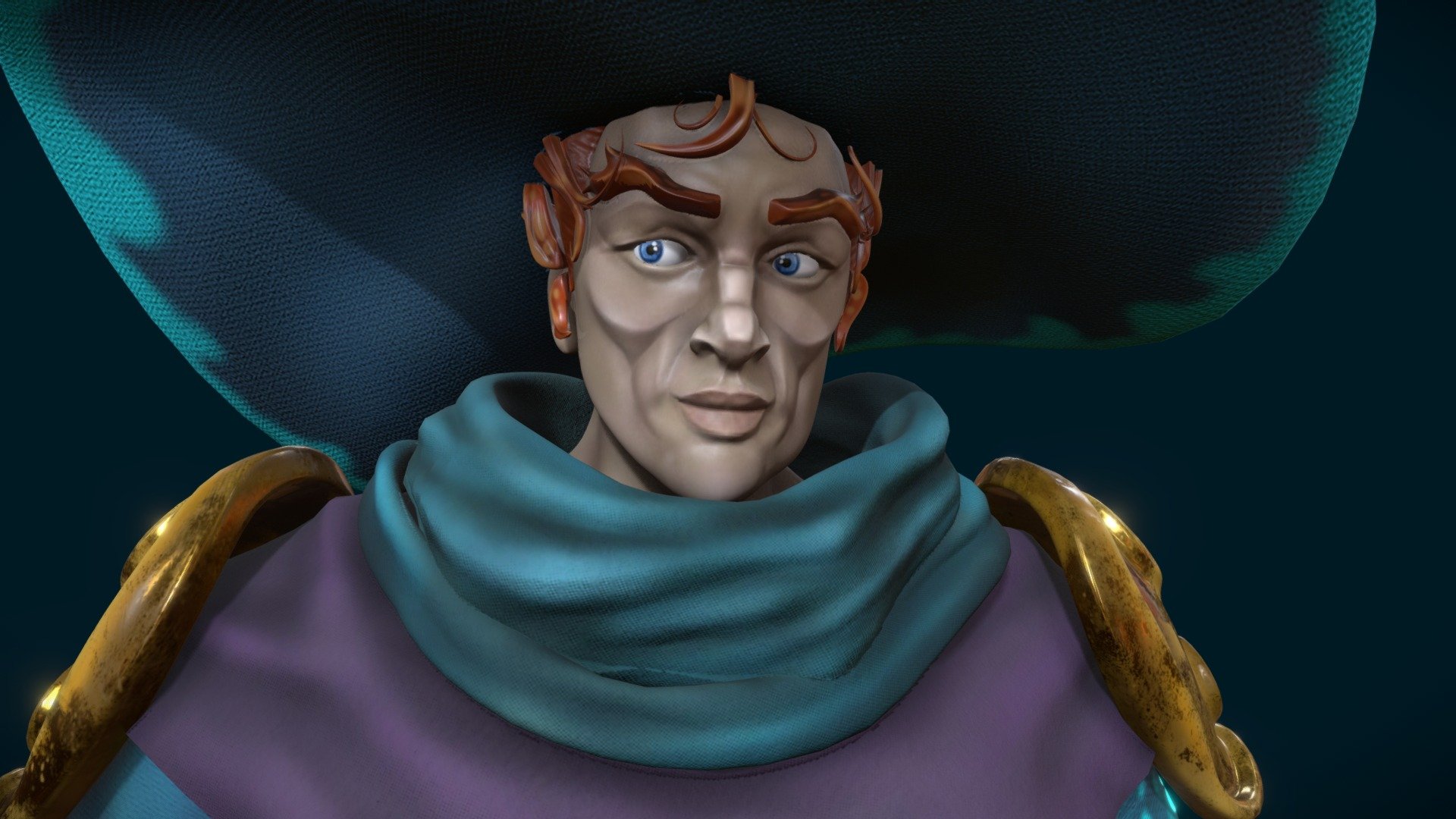 Moon, the wizard - 3D model by diegor_12 [631b683] - Sketchfab