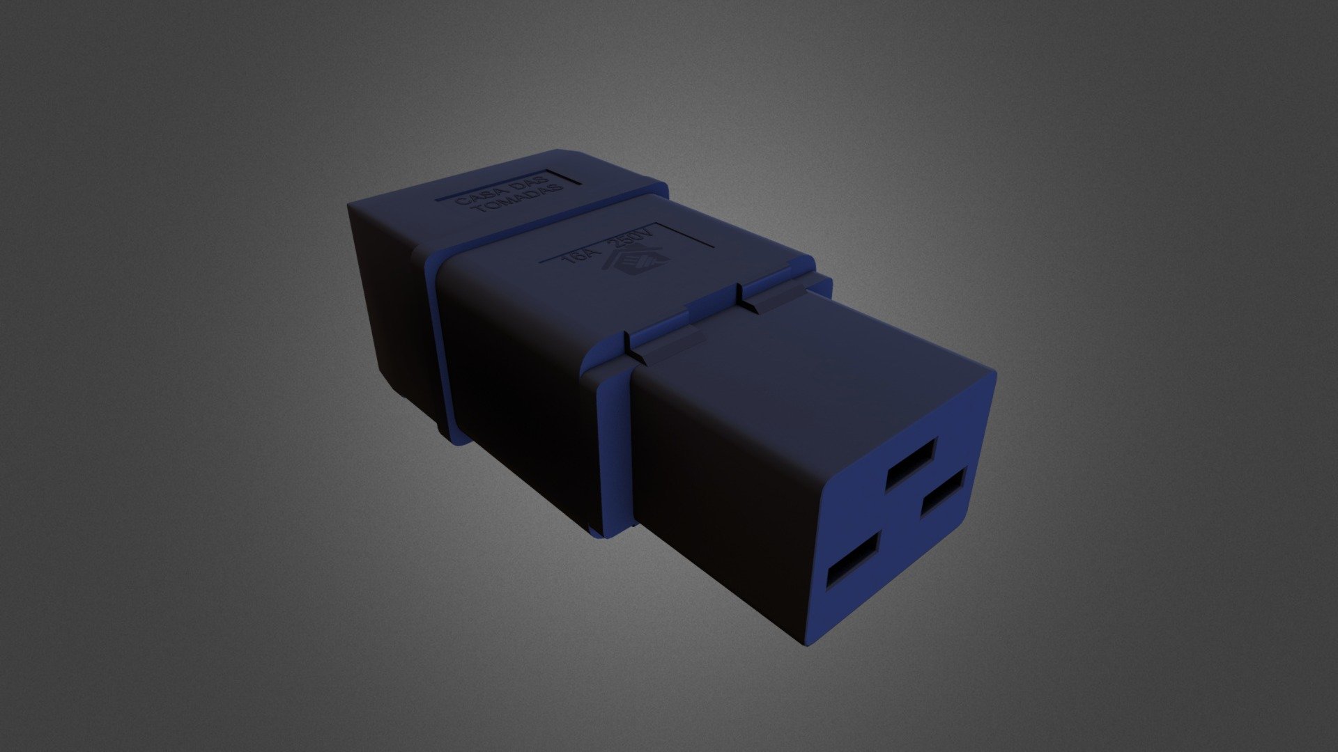 CONECTOR 16A 250V - 2 - 3D model by WWW.CASADASTOMADAS.COM.BR ...