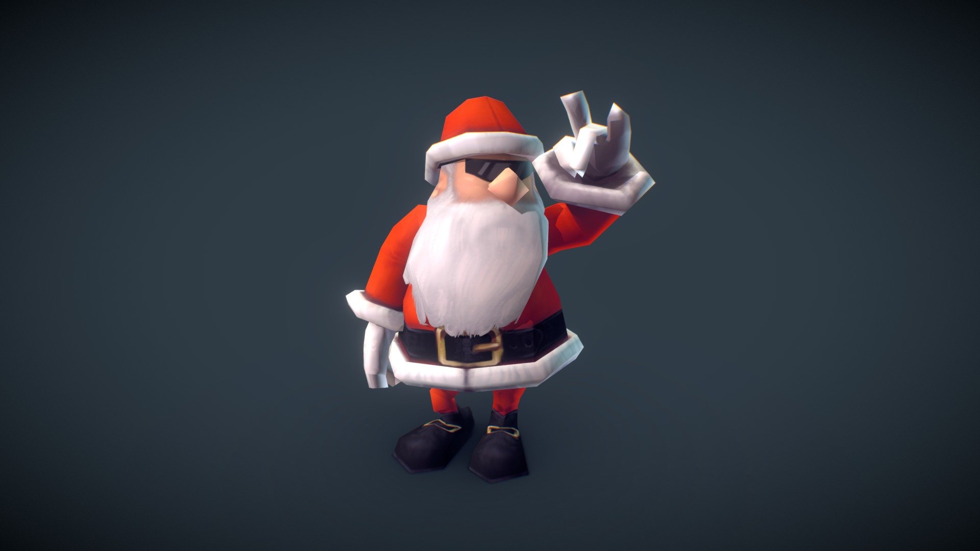 Santa - Hand Painted - Buy Royalty Free 3D model by BitGem [631cd38 ...