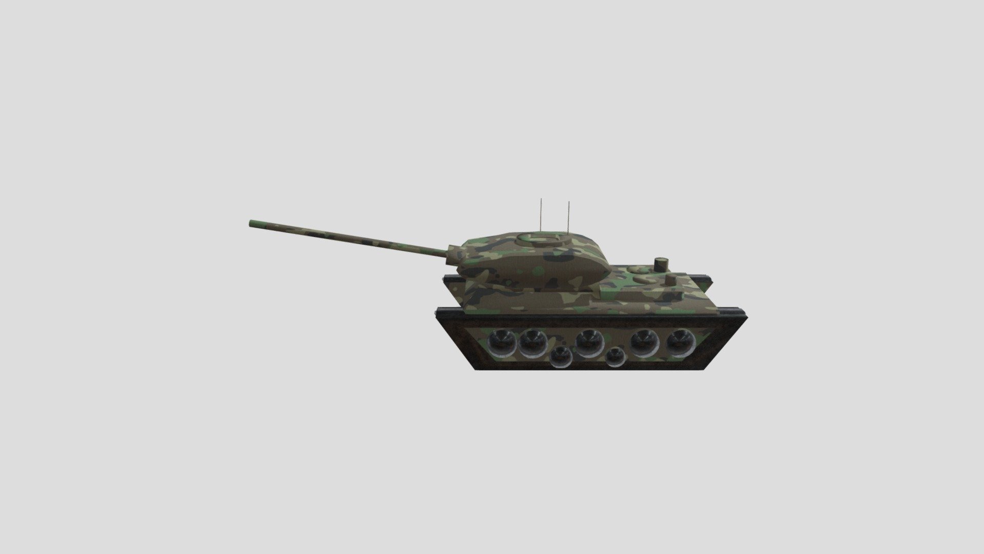 Dark Green Camo Tank - Download Free 3D model by Callum's 3D objects ...