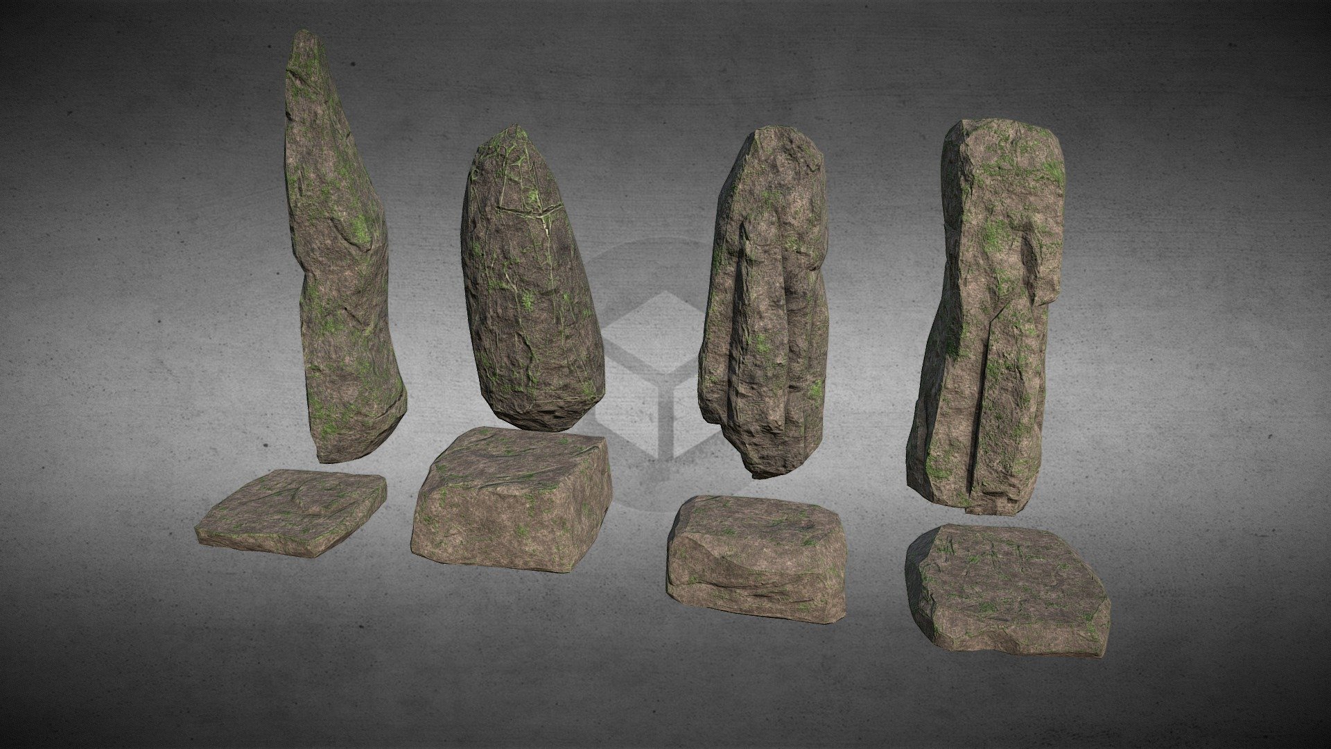 Stone Set - 3D model by Bimo_Ryan [6320fc4] - Sketchfab