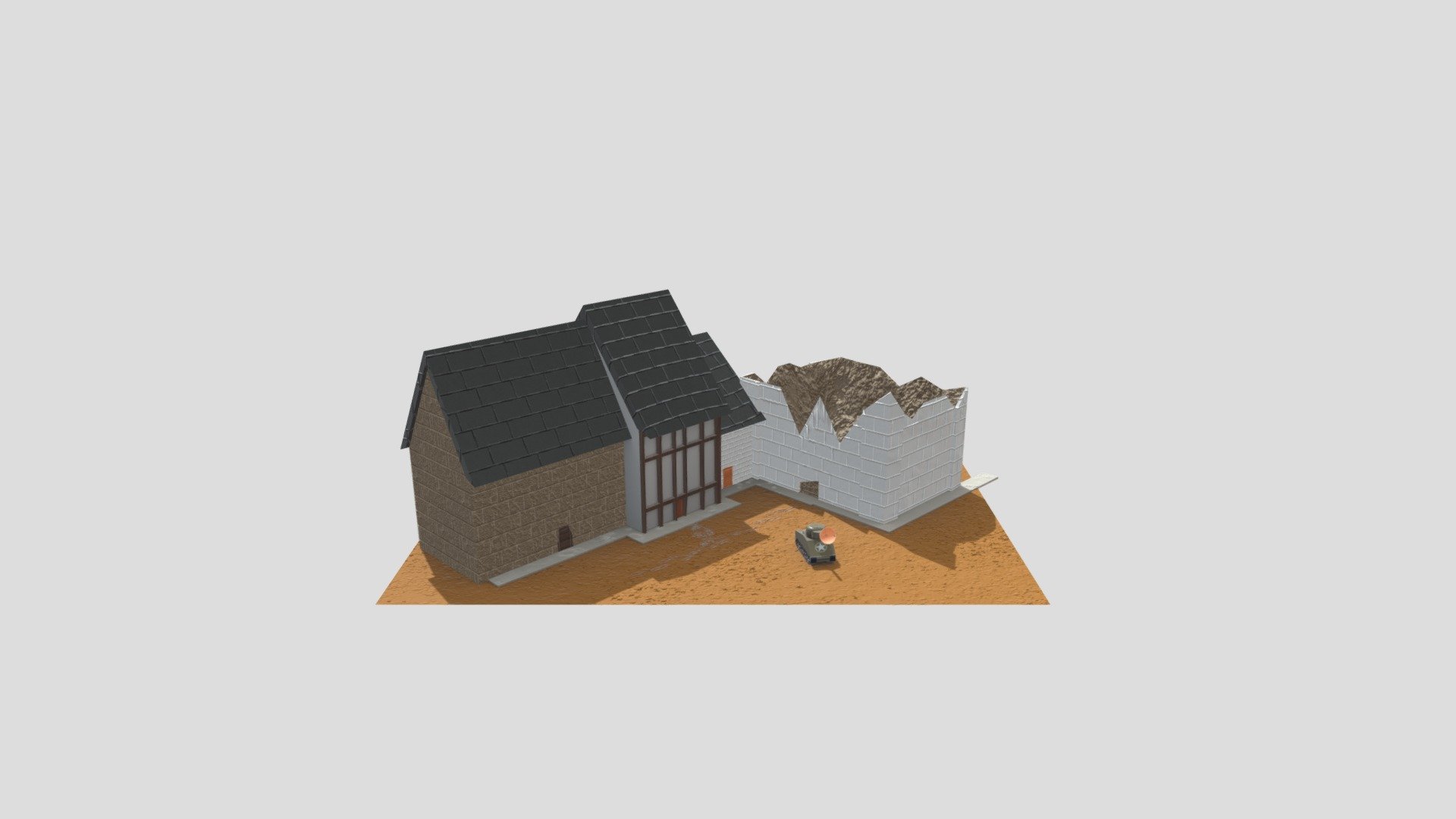 WW2 Tank Scene - 3D model by bryceolcott [6324a76] - Sketchfab