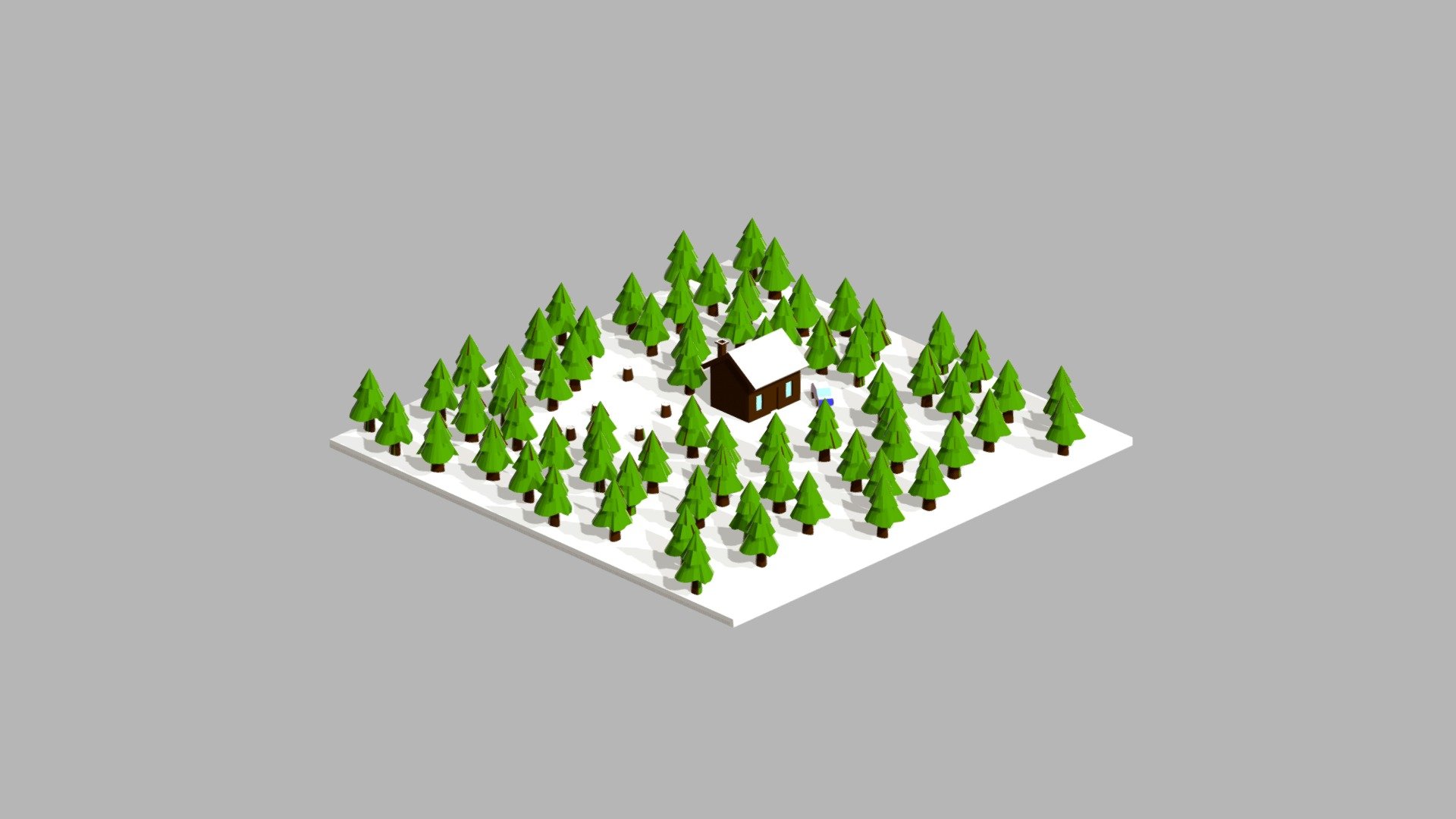 Low Poly snowy forest - 3D model by NuclearWarGames (@BathsedaGaming ...