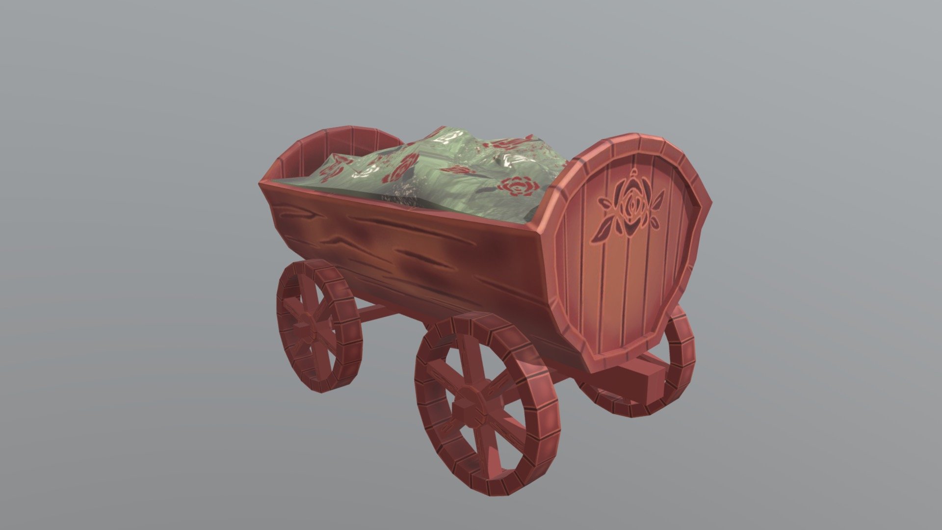 Flower cart model - 3D model by Tica2 [6328690] - Sketchfab