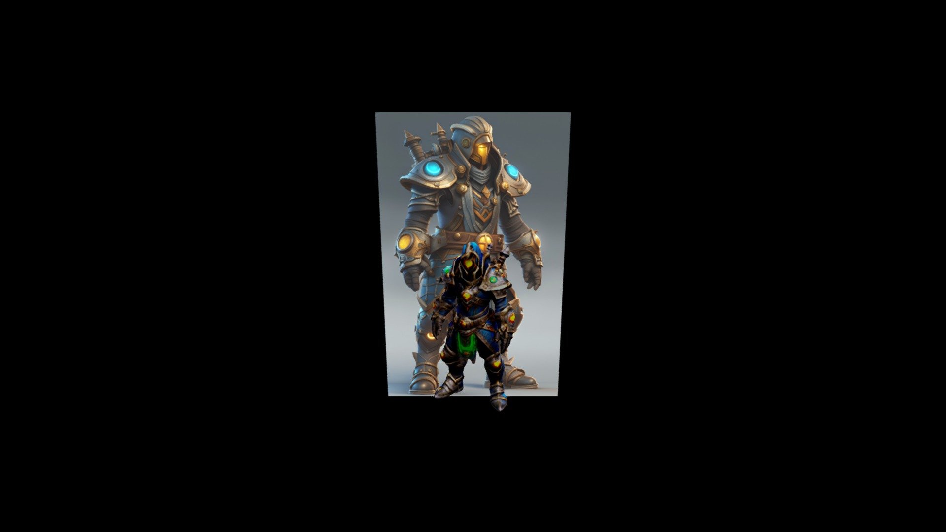 "Wizard in Armor" A wizard in full armor, sta - Download Free 3D model ...