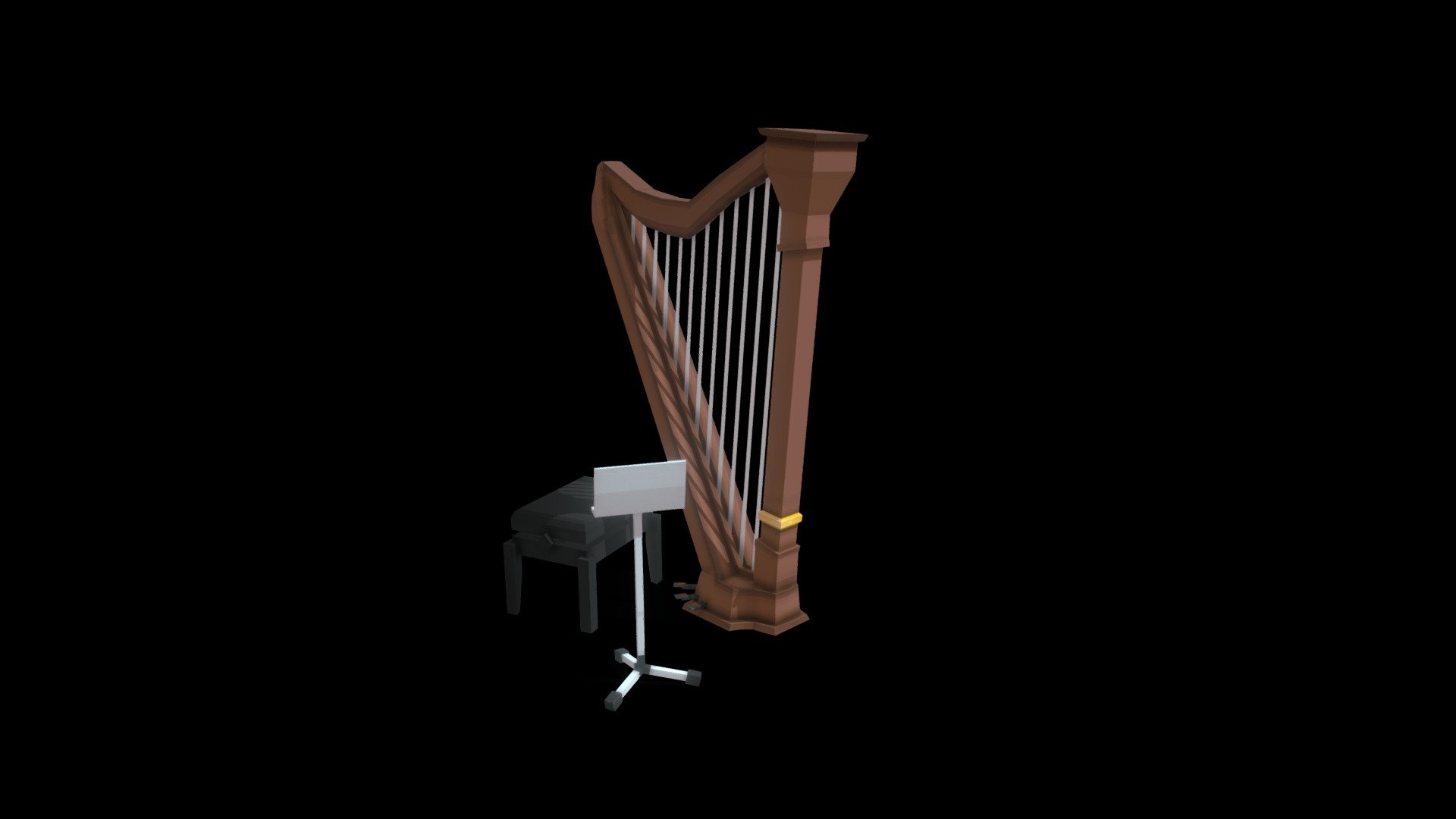 Harp - 3D model by lagierice [633323b] - Sketchfab